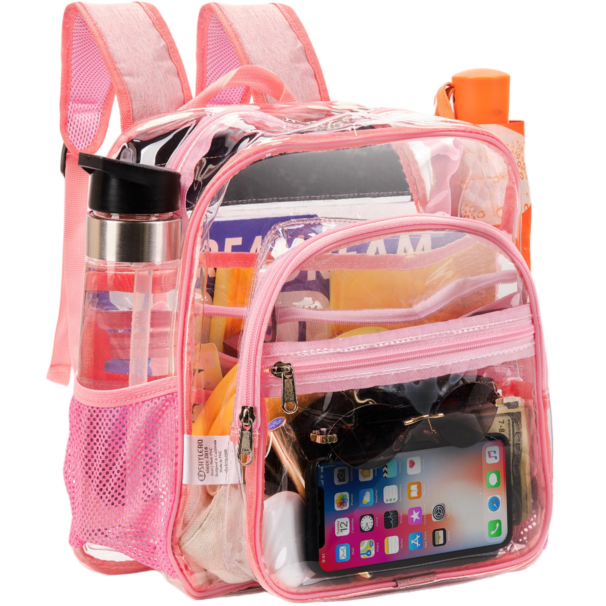 Snapklik.com : SHYLERO Clear Backpack Stadium Approved - Clear PVC Bag ...