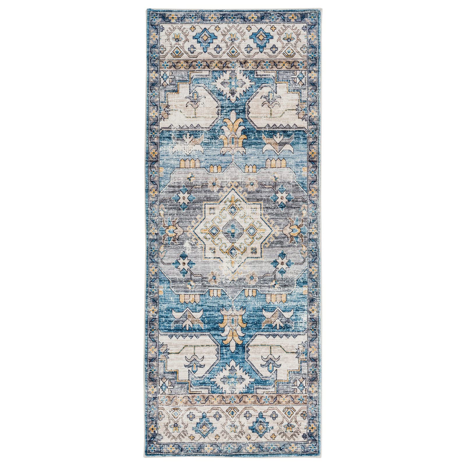 DECOMALL FINEEN Persian Runner, Vintage Distressed Medallion Rug for ...