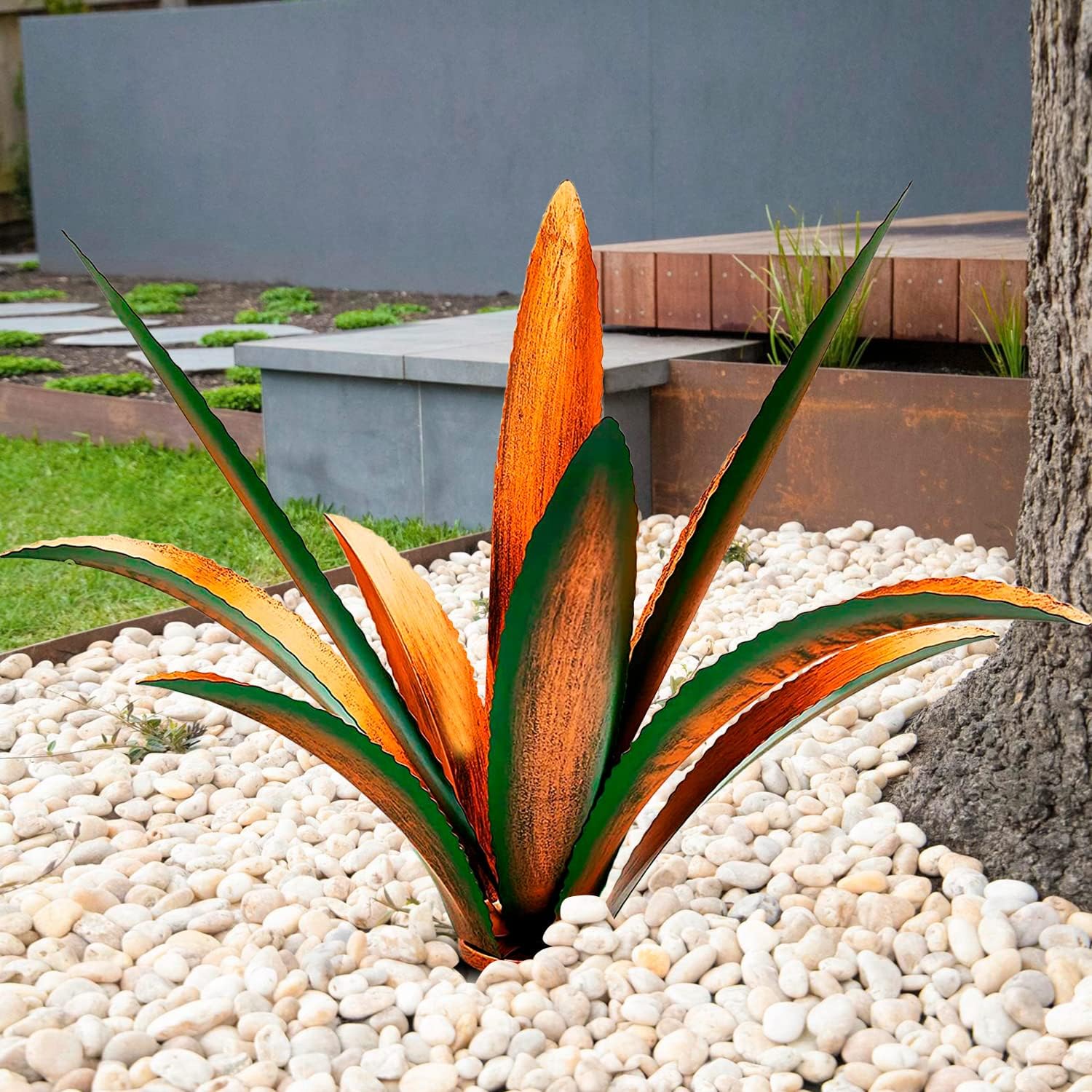 Amazon.com: Tequila Rustic Sculpture - Metal Agave Plant Home Decor ...