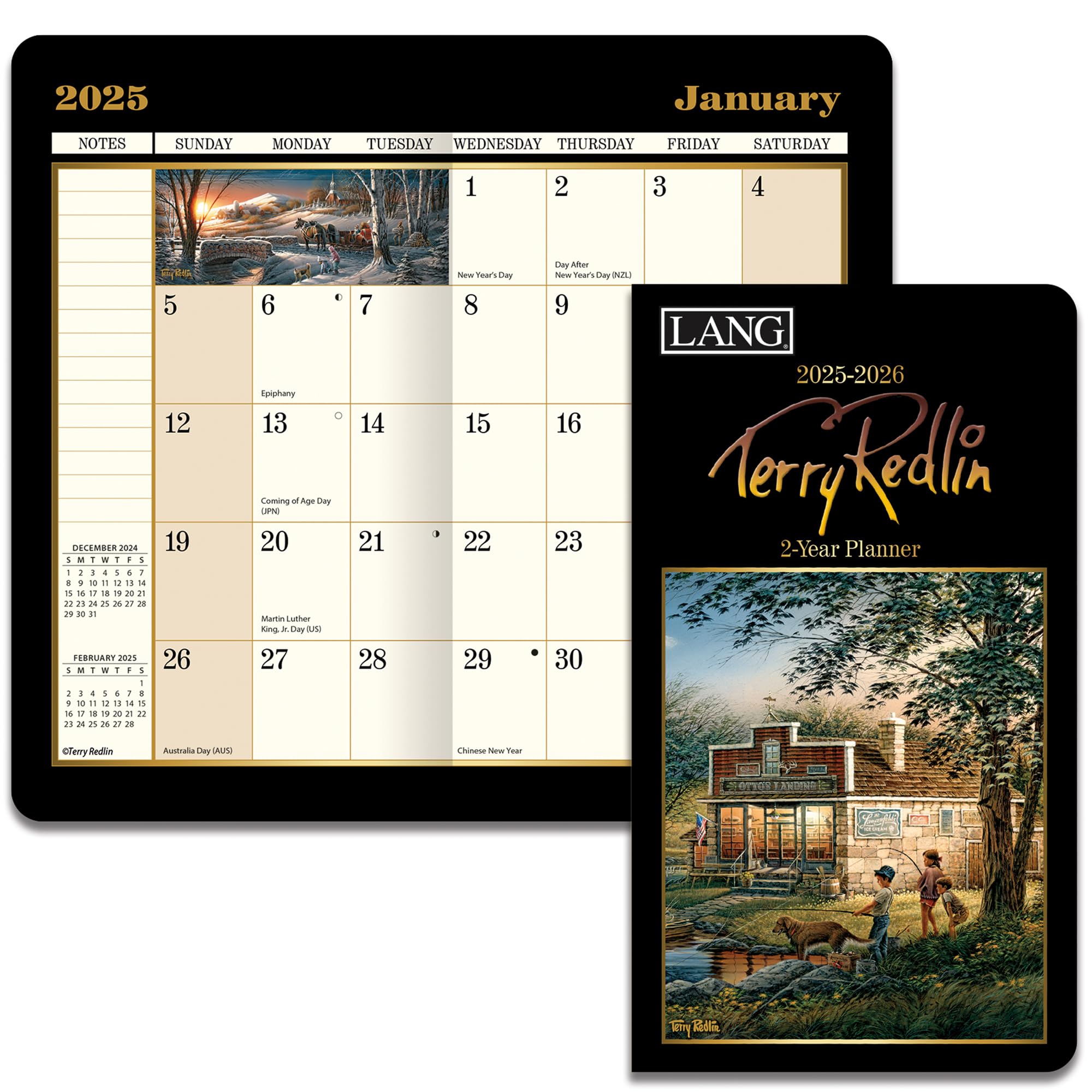 Amazon.com : Lang, Terry Redlin 2025 2 Year Pocket Planner : Office ...