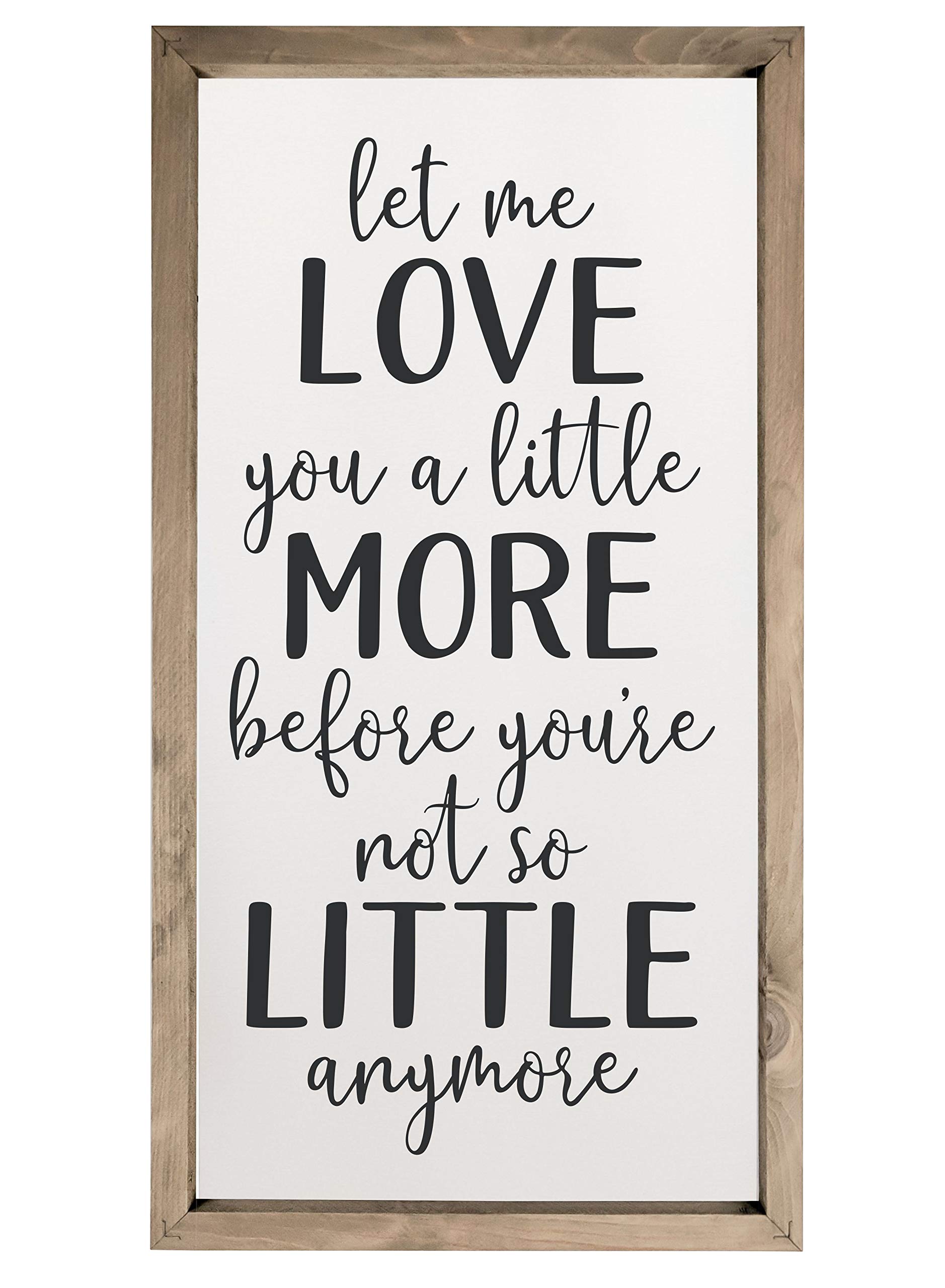 Amazon.com: Let Me Love You A Little More Framed Wood Farmhouse Wall ...