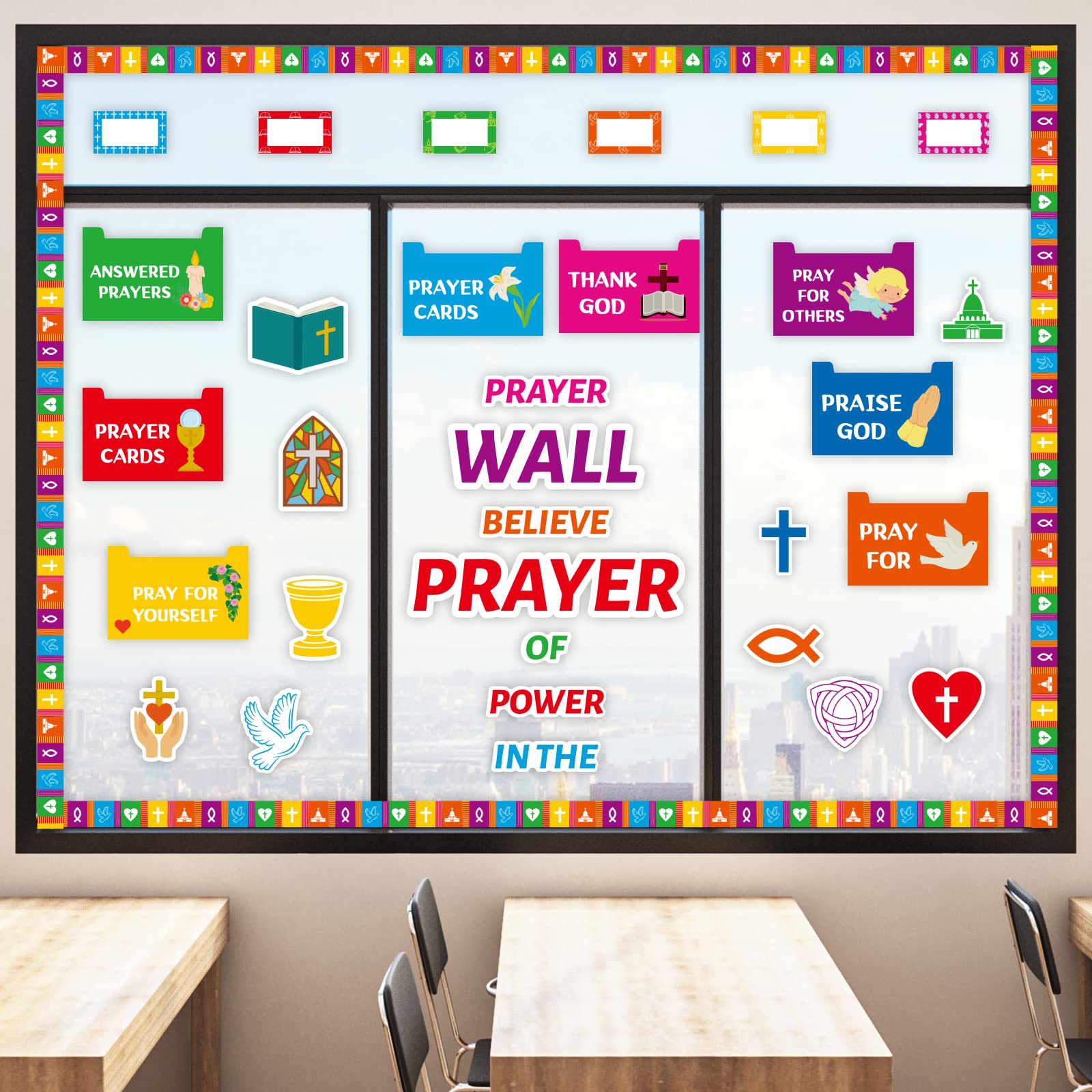 Snapklik.com : Prayer Wall Bulletin Board Decorations Christian Sunday ...