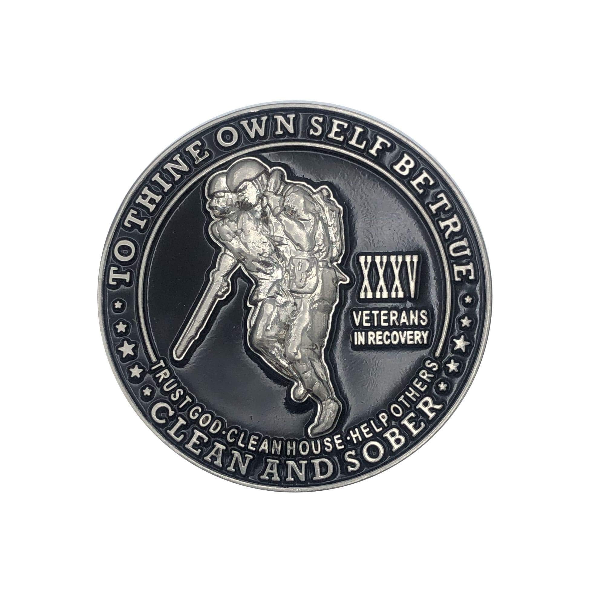 Amazon.com : Veterans in Recovery AA Chip Sobriety Coin (1-60 Years ...