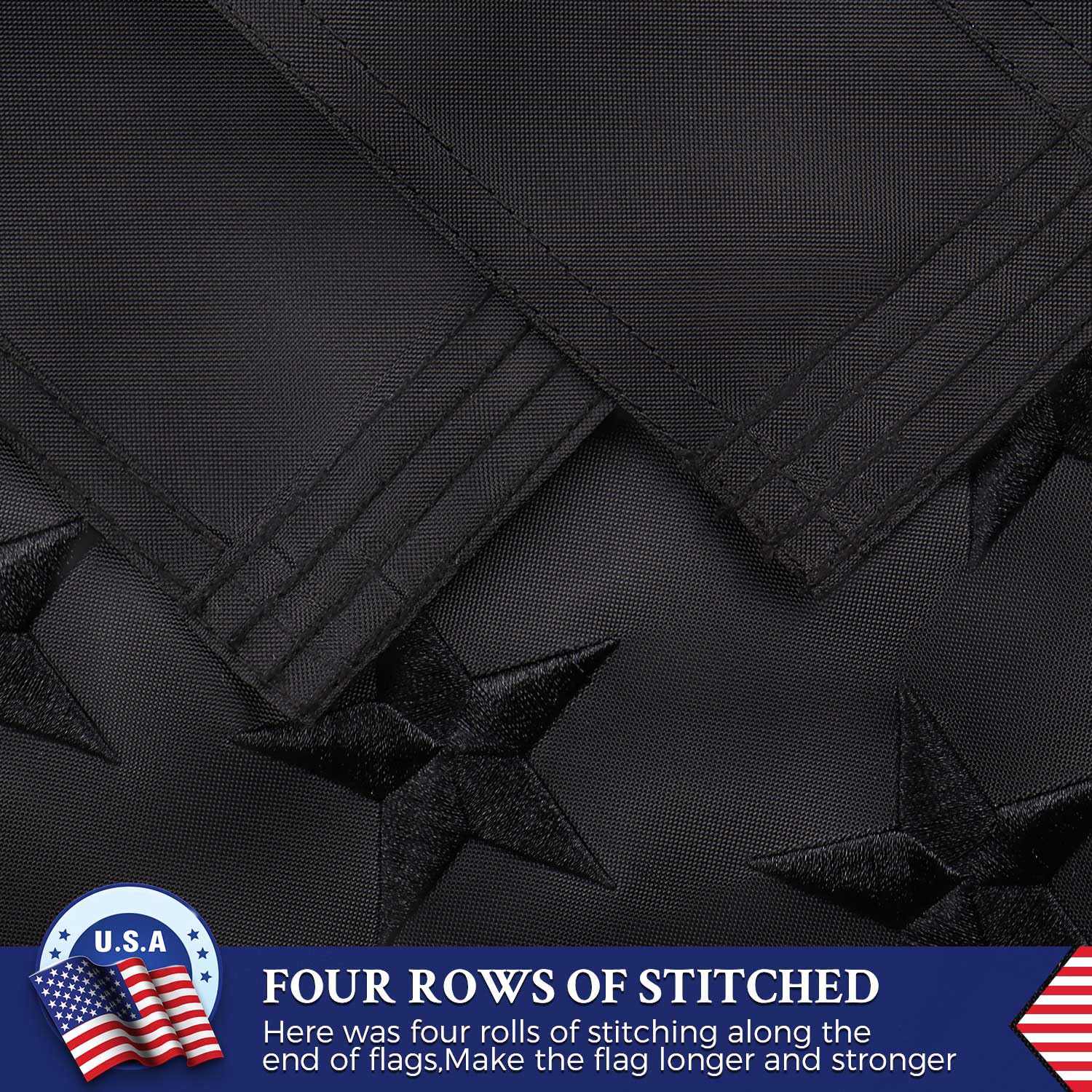 Snapklik.com : All Black American Flag 3x5 Outdoor Heavy Duty Nylon Flags