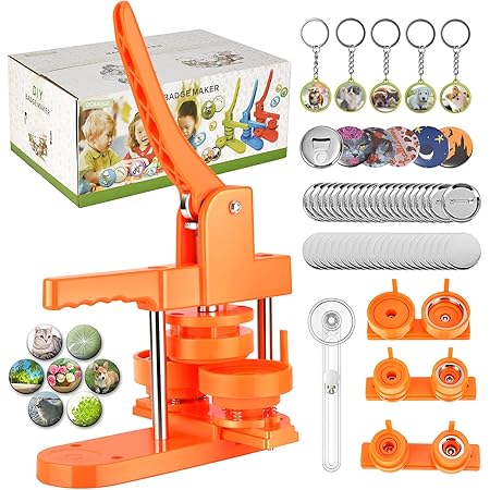 Amazon.com: Button Maker Machine Multiple Sizes 1''+1.25''+2.25 ...