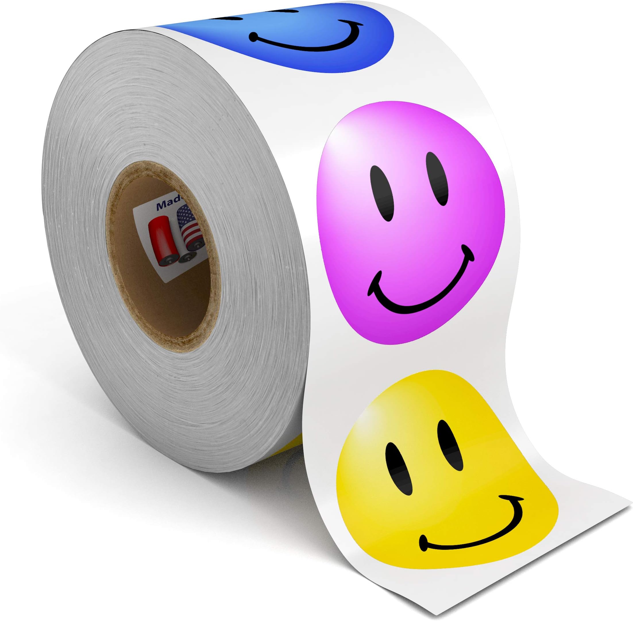 Amazon.com: Smiley Face - 25 Pack Circle Stickers 3 Inch - Classic ...