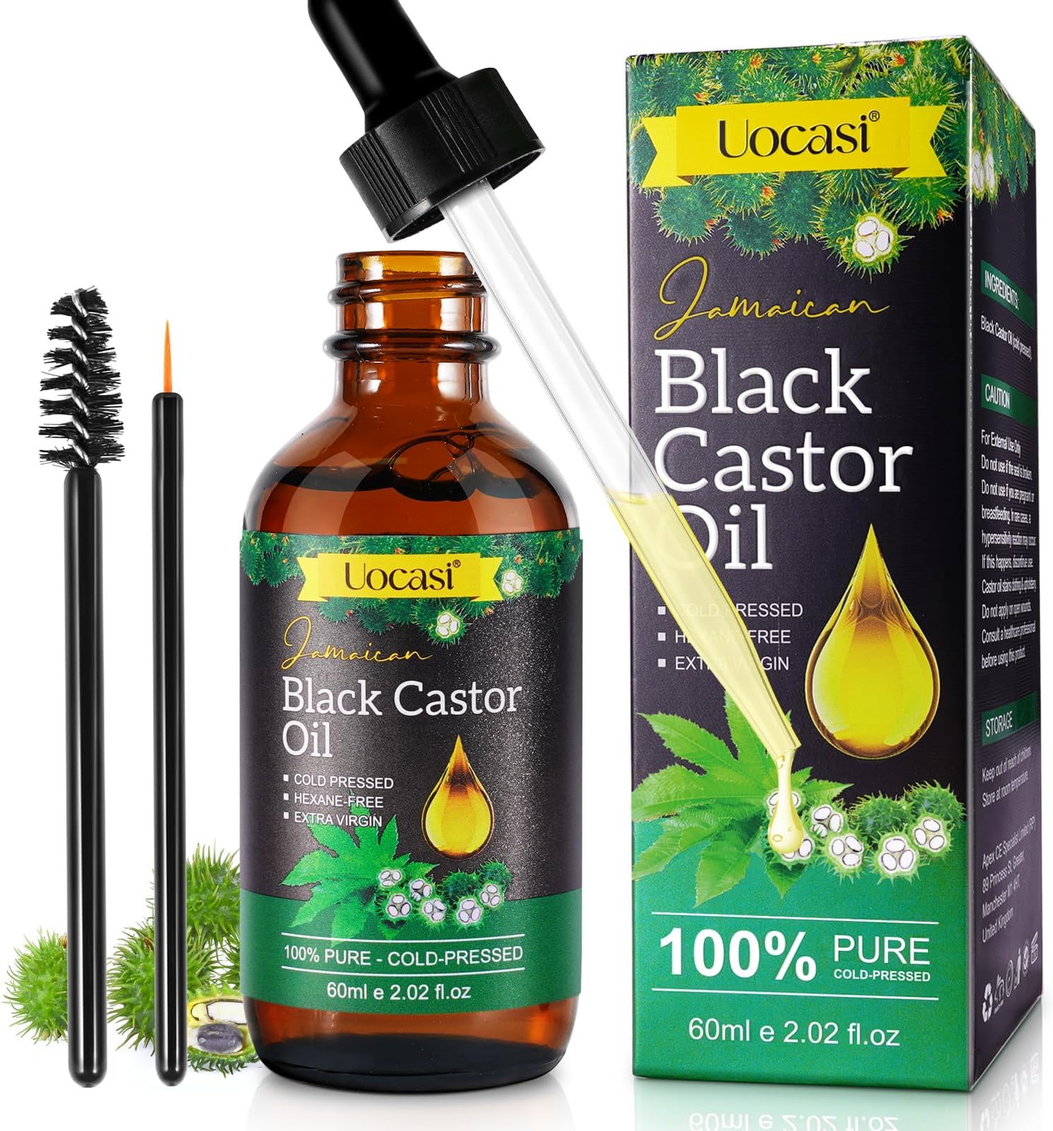 Amazon.com: Jamaican Black Castor Oil - 100% Pure and Organic, Cold ...