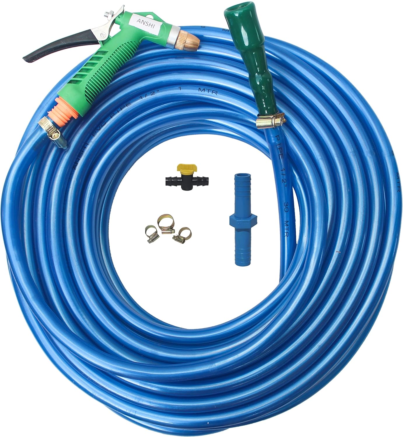 Anshi 15 Meter Blue Rubber Hose Pipe (Diameter 12 Mm, 0.5 Inch ...