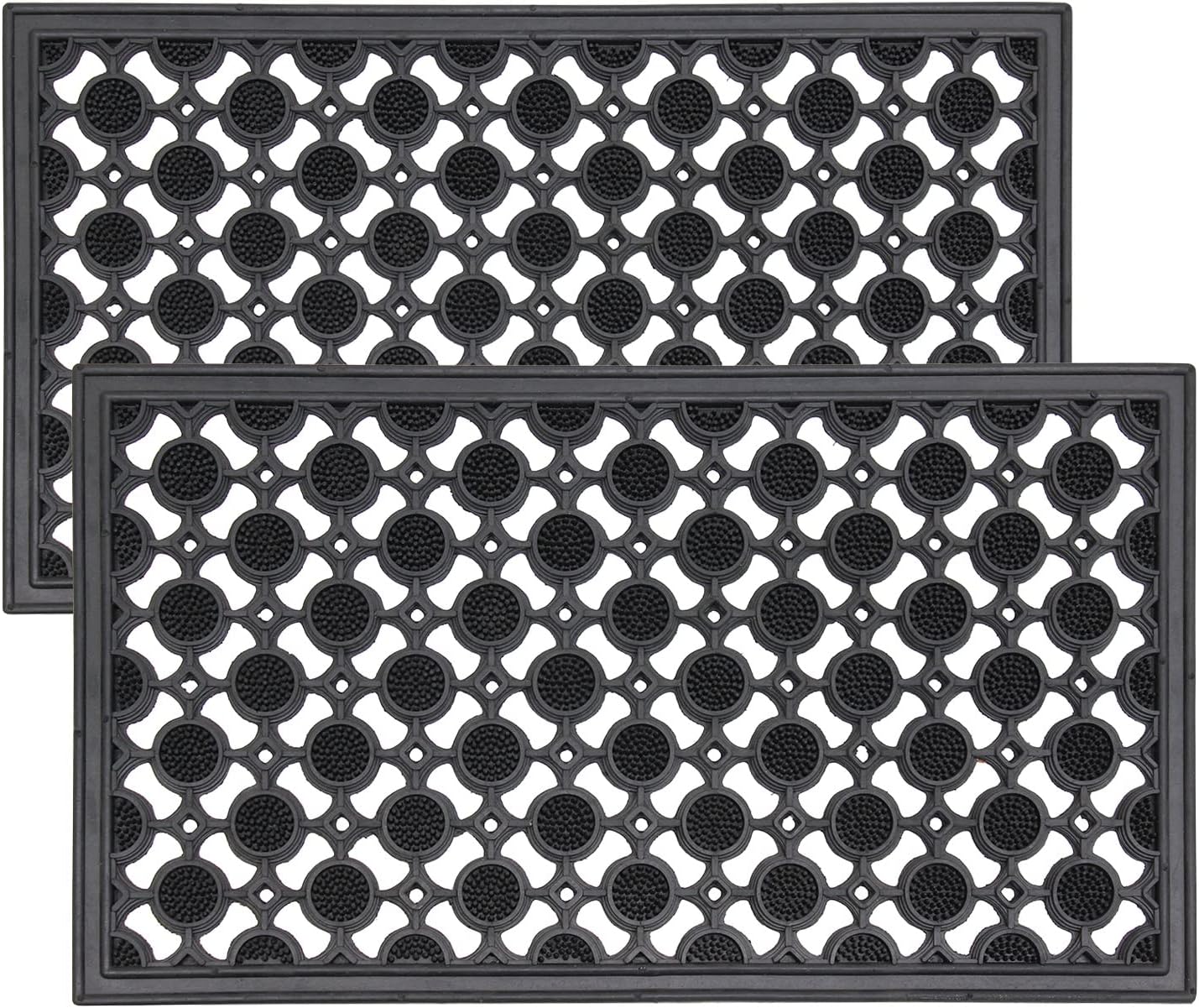 ZENQA Rubber Door Mats Outdoor Heavy Duty | Rubber Scraper Mats Dirt ...