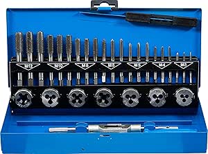BGS 901 | Gewindeschneid-Satz | 32-tlg. | M3 - M12 | metrisch | inkl. Metallkassette : Amazon.de ...