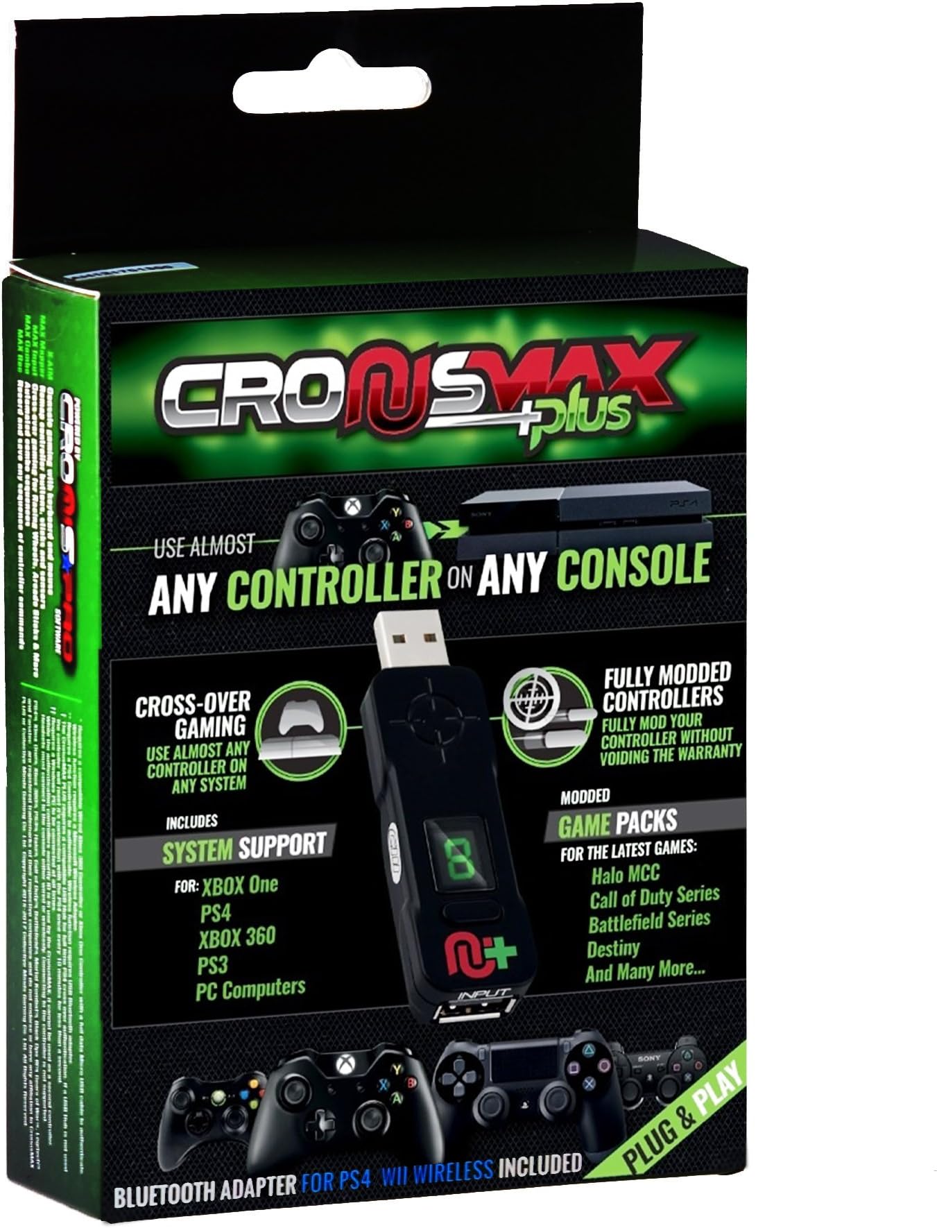 CronusMAX PLUS 2015 Version Crossover Gaming Adapter Work with PS4 PS3 Xbox One Xbox 360 PC ...