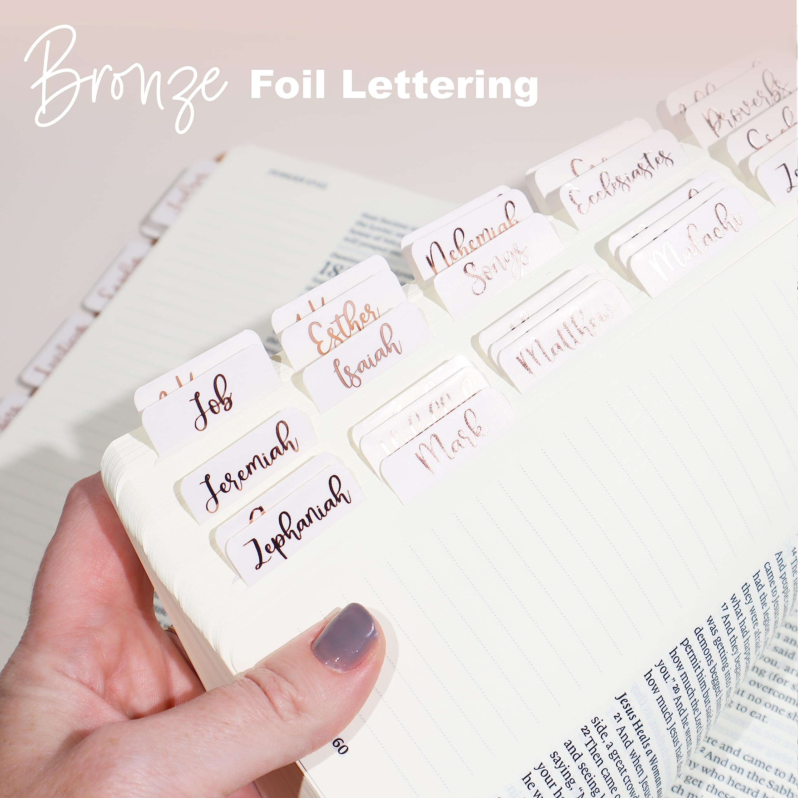 Snapklik.com : Creamsicle - Bible Tabs - Bronze Foil - Bible Journaling ...