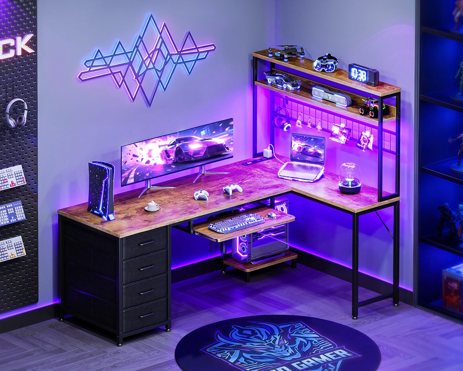 Snapklik.com : AODK 59 Inch L Shaped Desk
