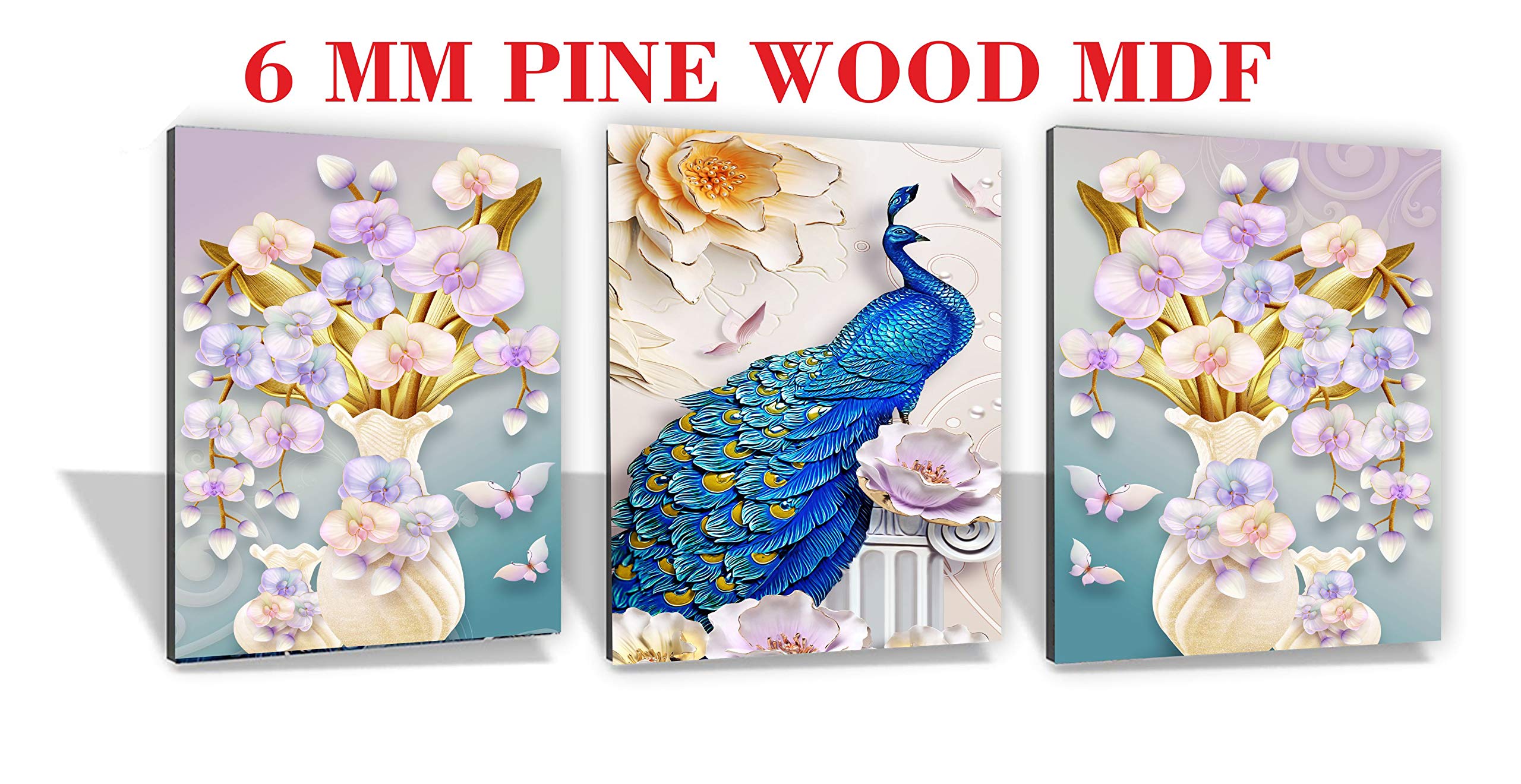 Buy All Your Design Multiple Frames Split Art Texture MDF Wall ...