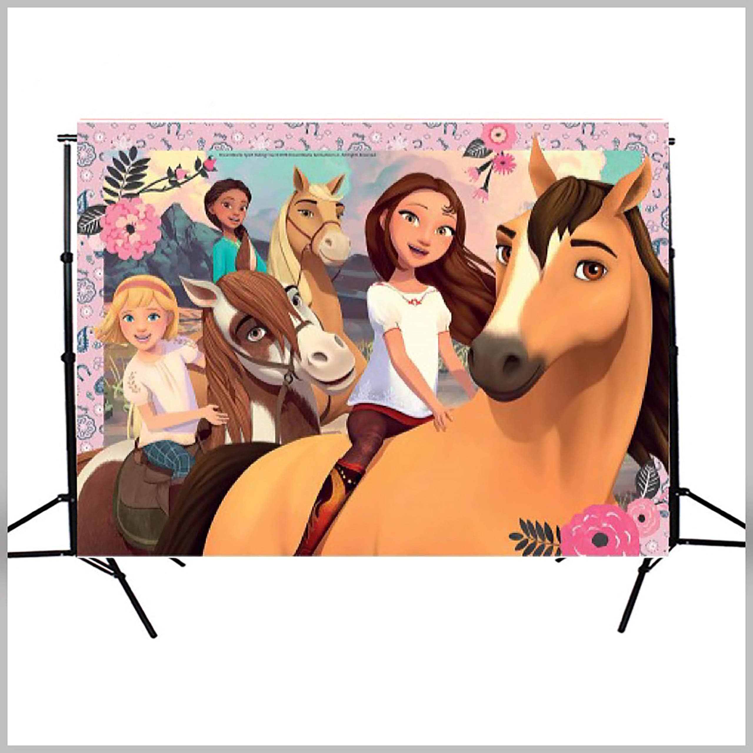 Amazon.com : Spirit Riding Free Horse Birthday Party Supplies- Banner ...