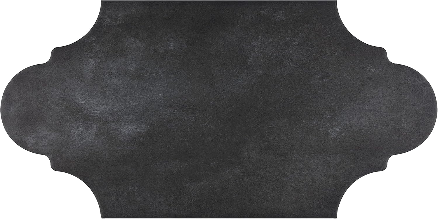 Merola Tile Alhama Provenzal Black 6-1/4" x 12-3/4" Porcelain Floor and ...