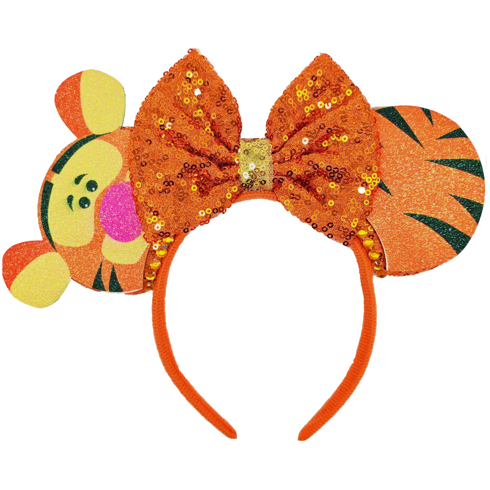 Amazon.com : ZHENNAN Mouse Ears Headbands for Women, Glitter Cute ...