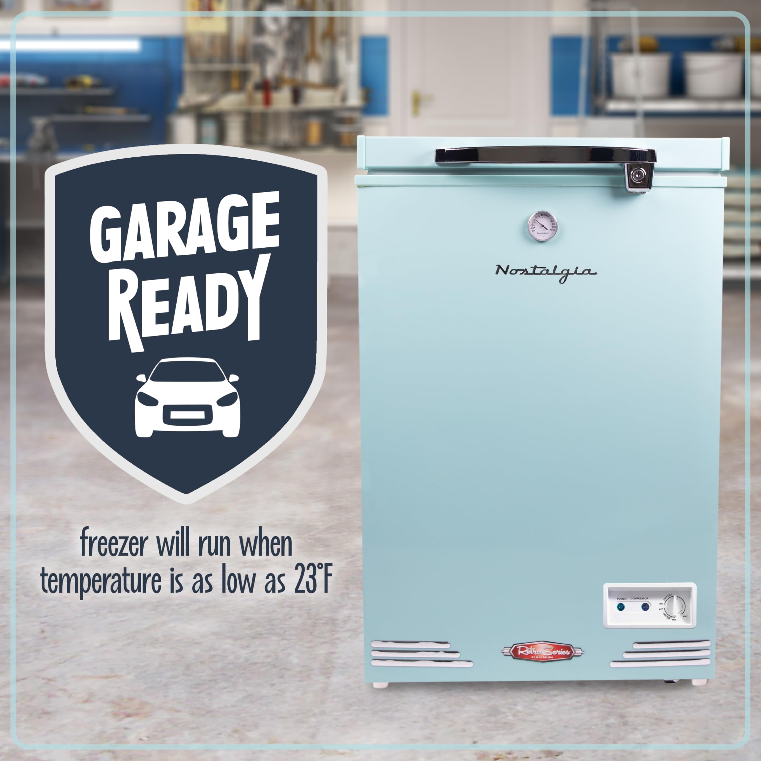 Snapklik.com : Nostalgia Classic Retro 3.5 Cu.Ft. Chest Freezer And ...