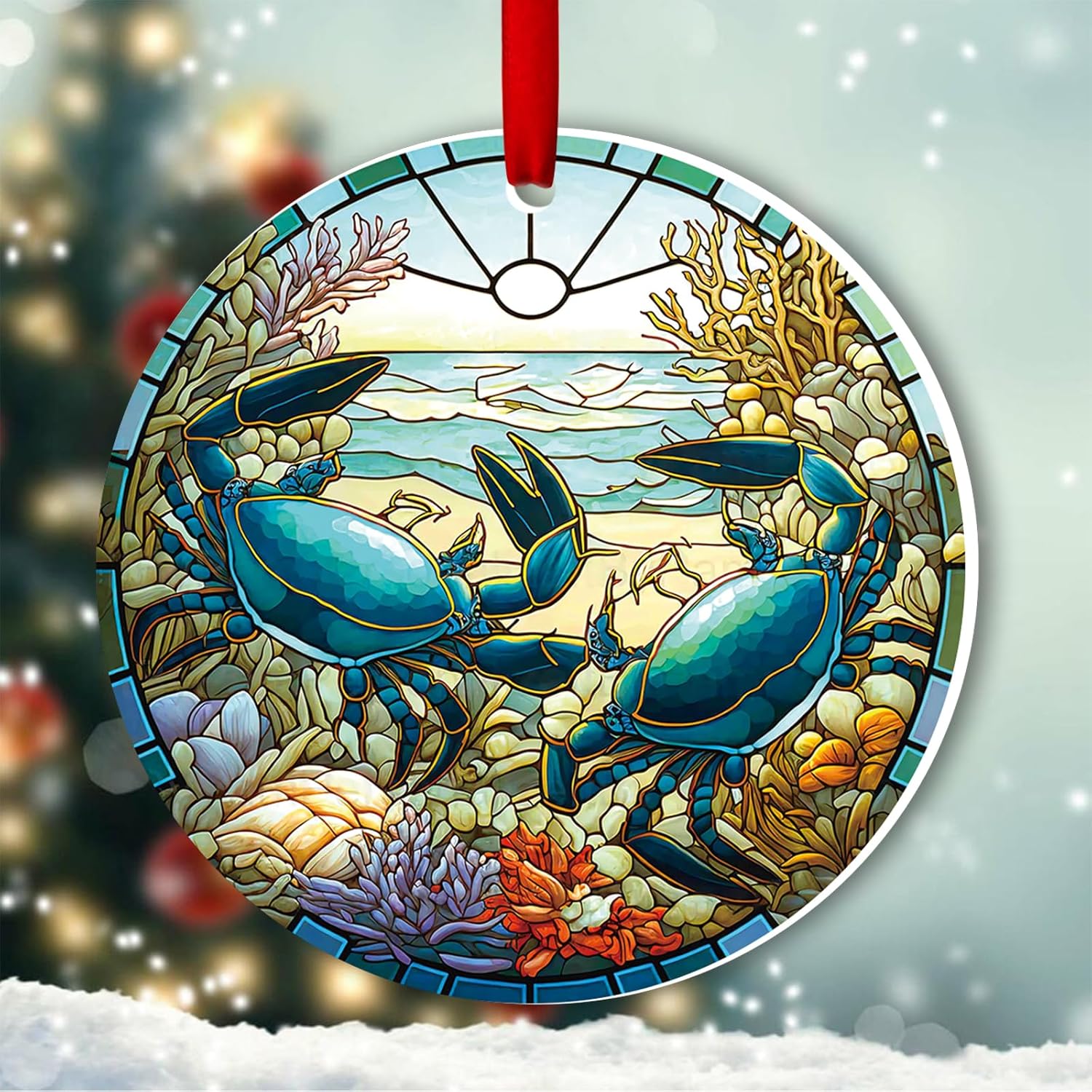 Amazon.com: Crabs Christmas Ornaments, Cute Animal Crab Christmas Tree ...