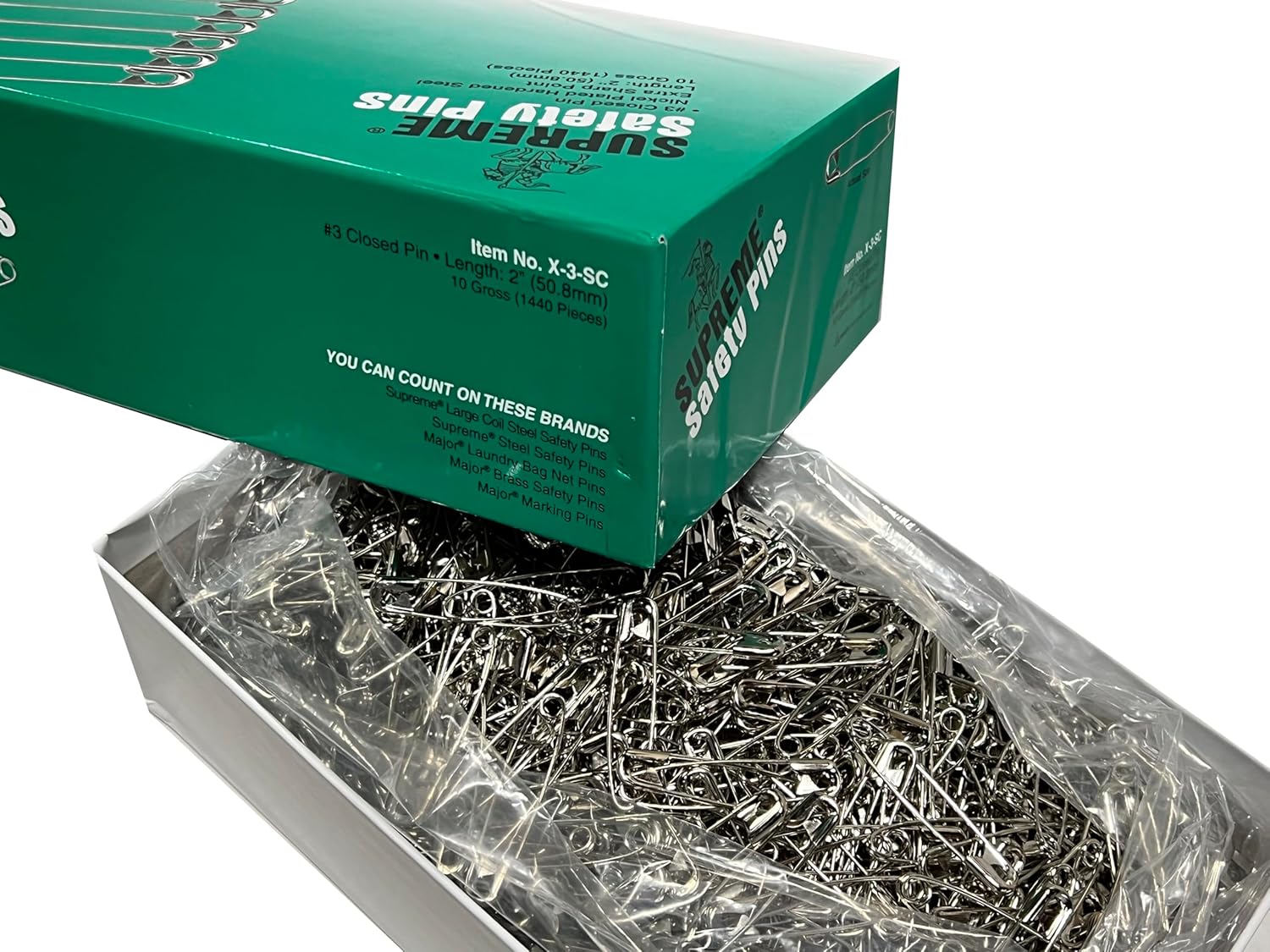 Amazon.com: Supreme X-3-SC #3 Safety Pins – 2" Nickel-Plated Steel ...