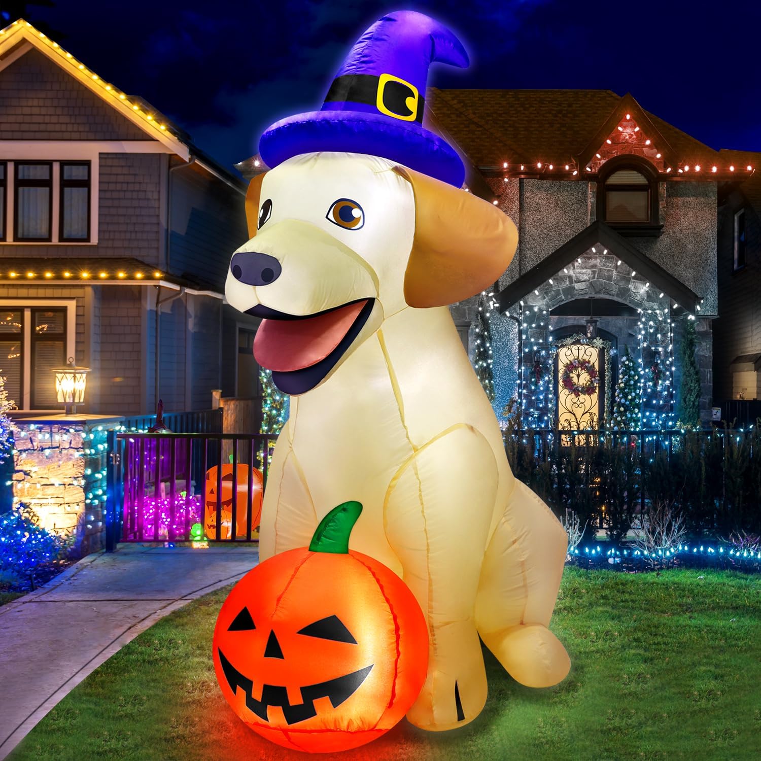Amazon.com: 5Ft Halloween Inflatables Decorations Outdoor Vivid Lab Dog ...