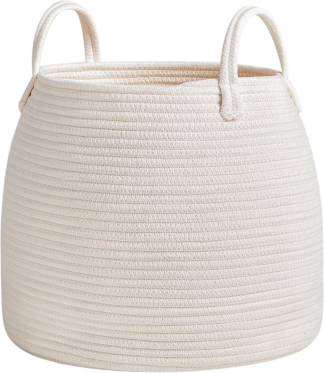 Amazon.com: GGS GENIUS GOOD SUPPLIES Rope Basket, White Woven basket ...