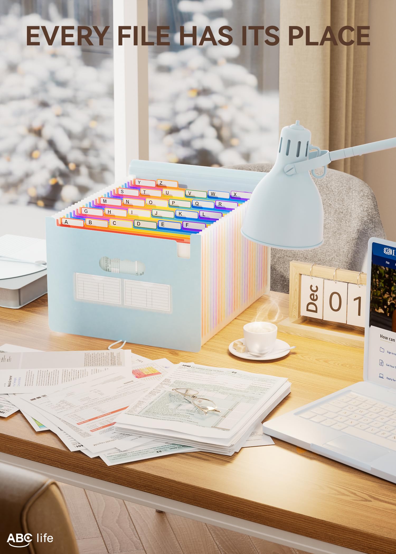 Snapklik.com : ABC Life 26-Pocket Accordion File Organizer, Expanding ...