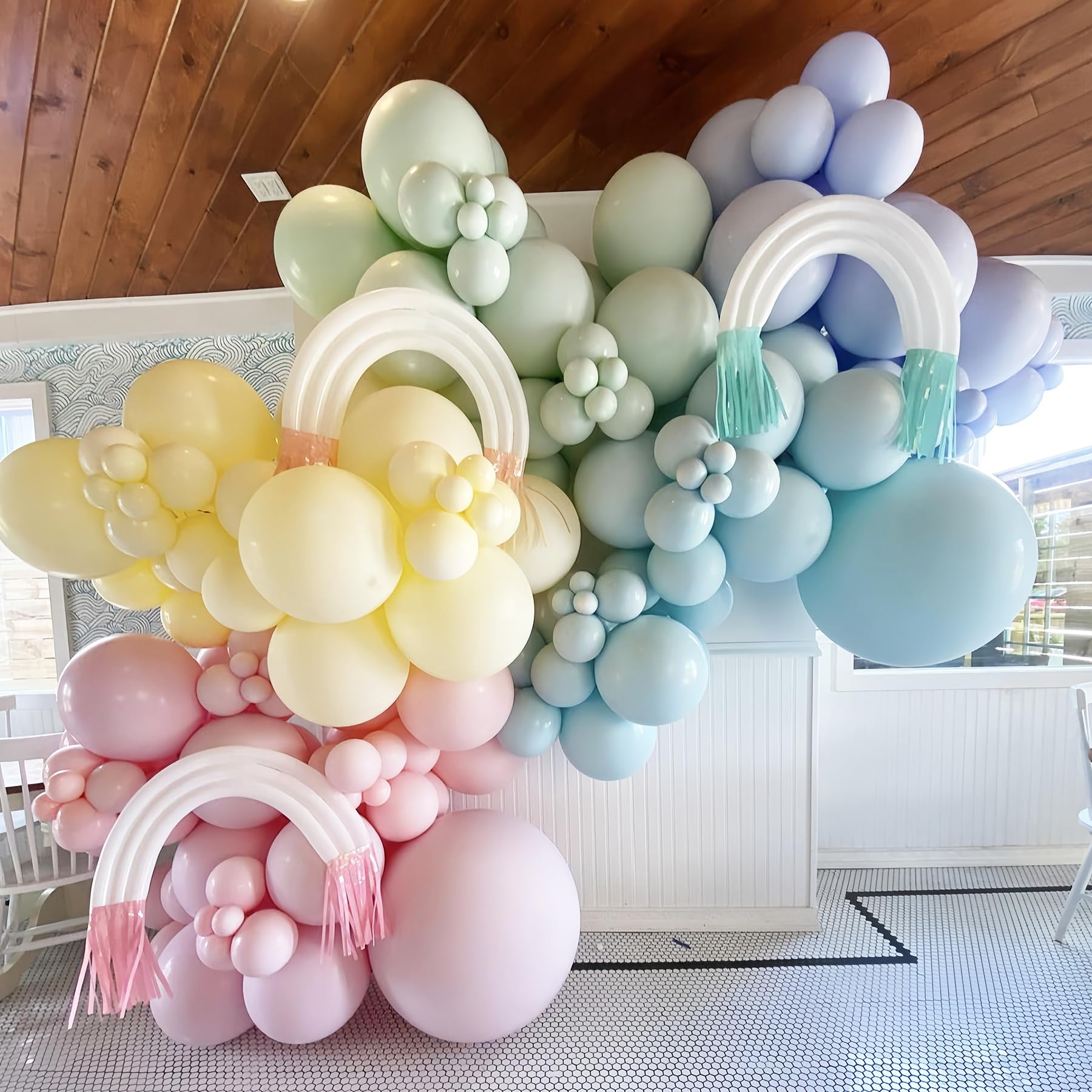 Snapklik.com : 130pcs Pastel Balloons Different Sizes 18" 12" 10" 5 ...