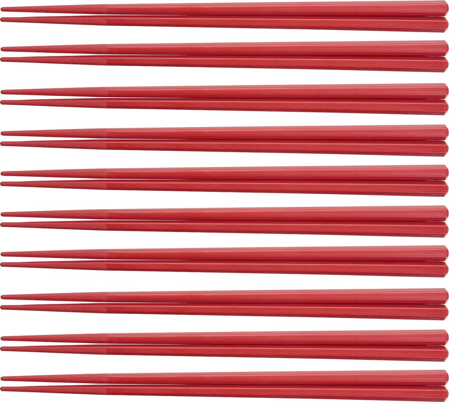 Amazon.com: Plastic Eco Red Hex Dishwasher Safe Japanese Chopsticks; 10 ...