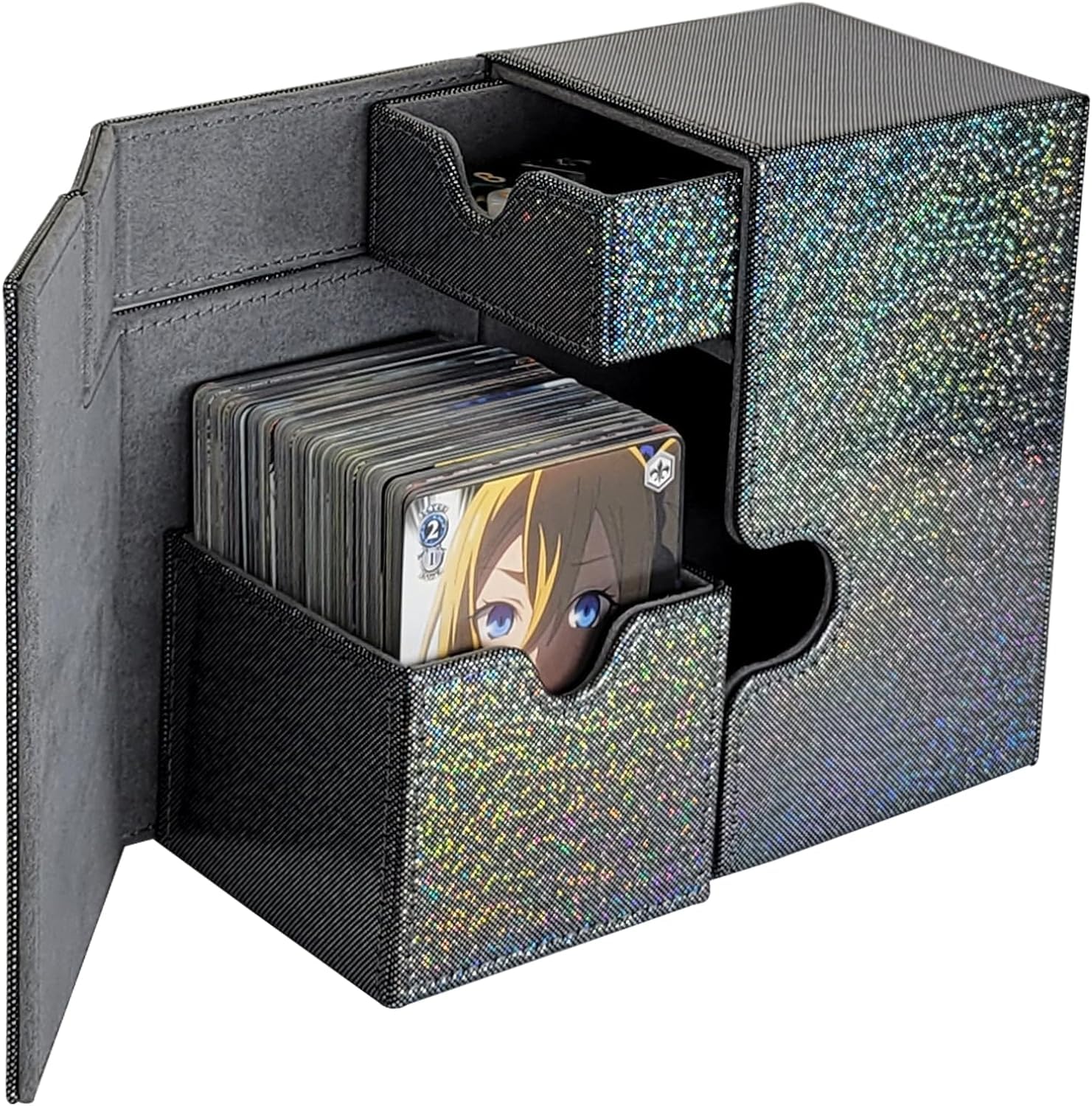 Amazon.com: Dmoicols Deck Card Box with Dice Tray Holds 160+ Sleeveless ...