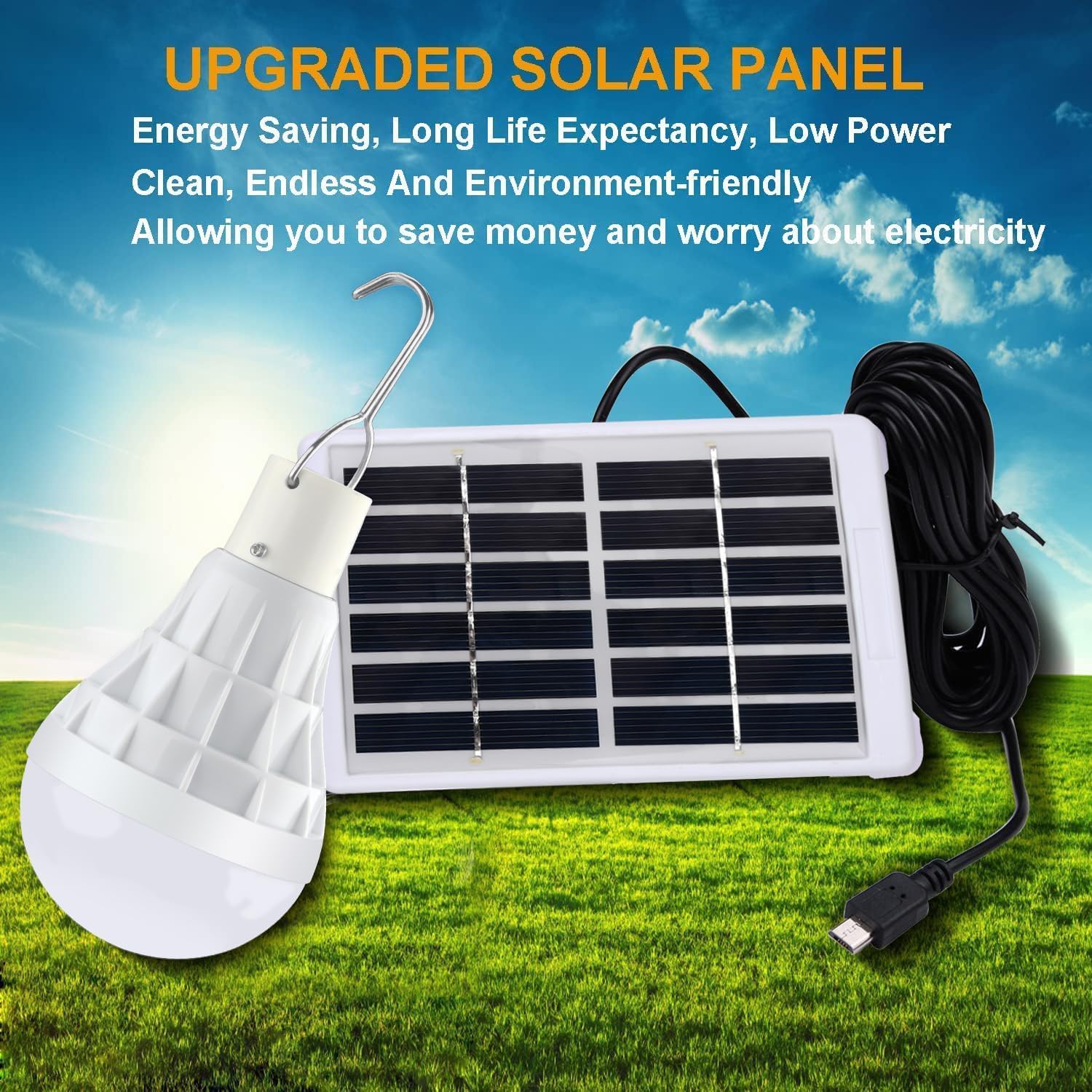 Lampelc Bombillas solares con temporizador para interiores y gallineros ...