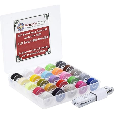 Amazon.com: ilauke 36Pcs Bobbins and Sewing Thread with Case for Singer ...