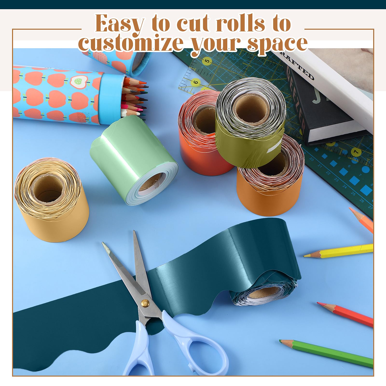 Snapklik.com : TaoBary 6 Rolls Colorful Bulletin Board Decorations ...