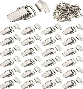 Lesnala 24pcs Small Stainless Steel Spring Toggle Lock with Clasp ...