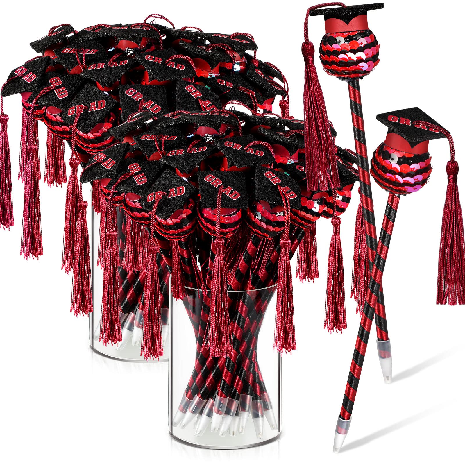 48 Pcs Graduation Cap Ballpoint Pen, Congrats Grad Rollerball Pen Funny ...