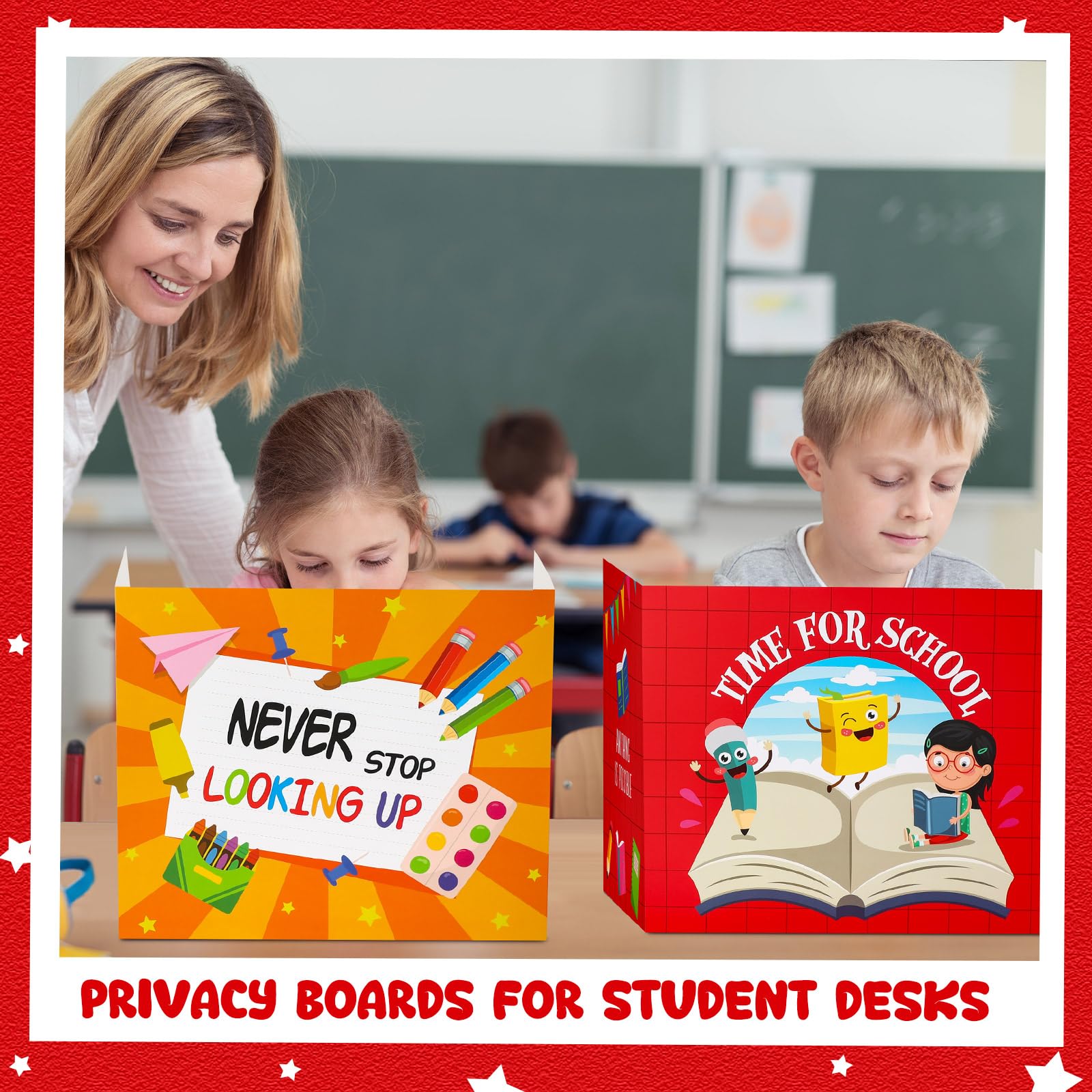 Snapklik.com : 24 Pcs Privacy Boards For Student Desks Bright Colored ...