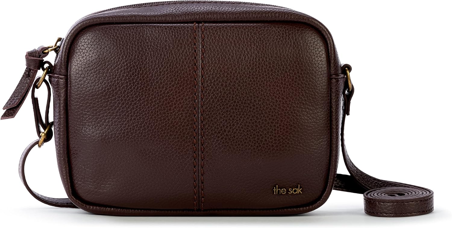 The Sak Womens De Young Leather Camera Bag, Mahogany, One Size US ...