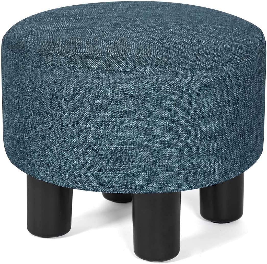 Amazon.com: Lineshading Nursery Ottoman Kids Ottoman Hand Weave Round ...