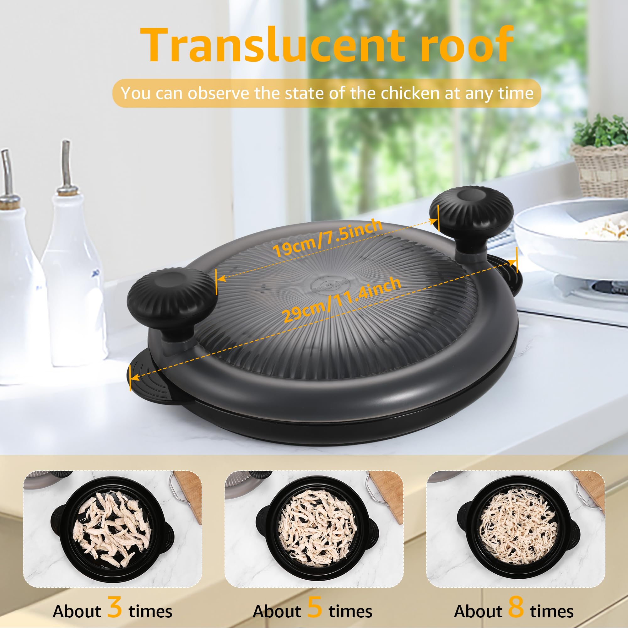 Snapklik.com : Eoaod Chicken Shredder 10.8 Inch Longer Spikes Make ...