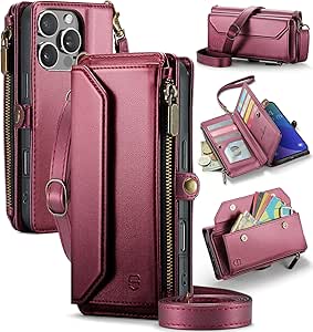 Amazon.com: Strapurs Wallet Case Compatible with iPhone 16 Pro Max 6.9" RFID Blocking 10-Card ...