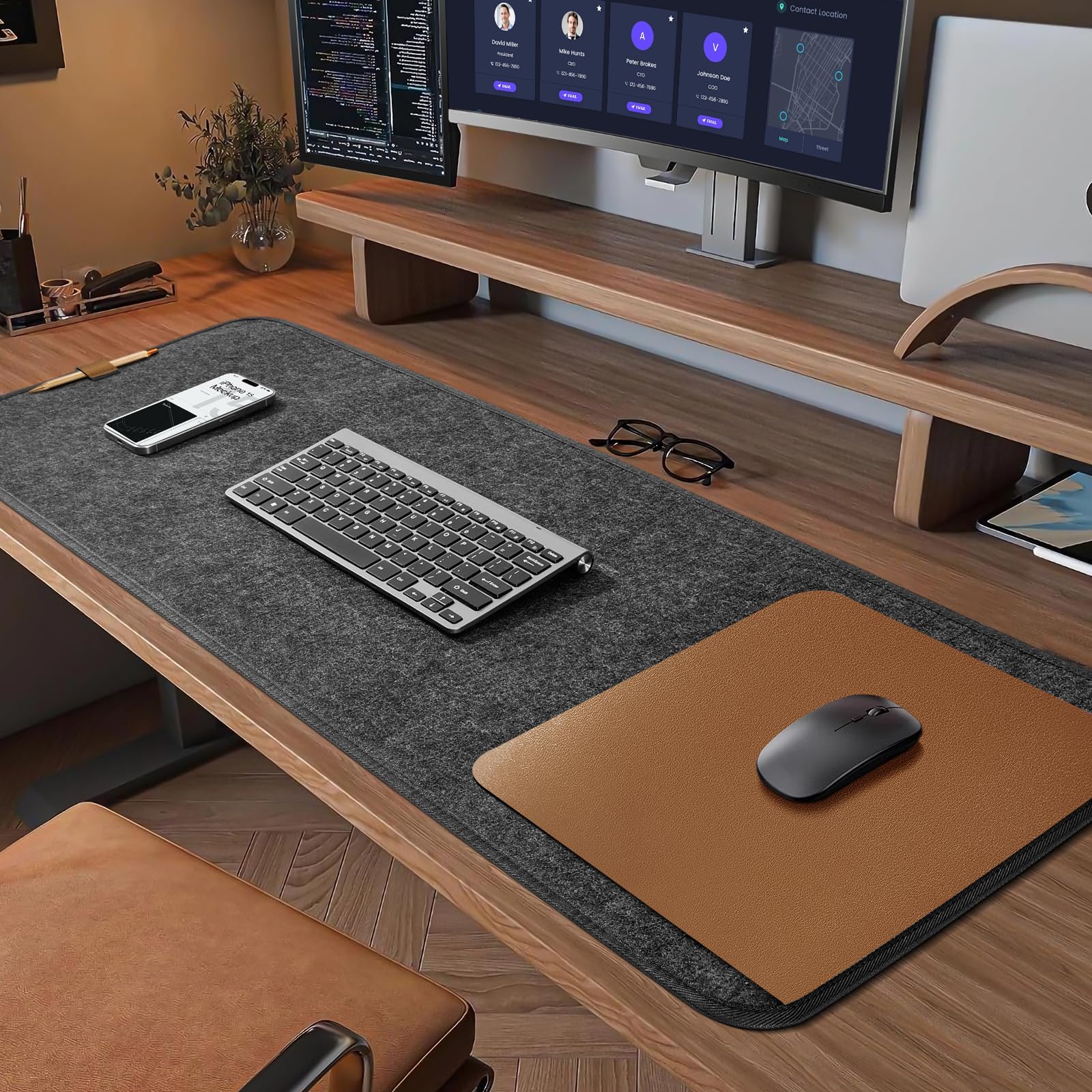 FORMGUT Schreibtischunterlage Filz, Laptop Unterlage, Desk Mat (80x40 ...