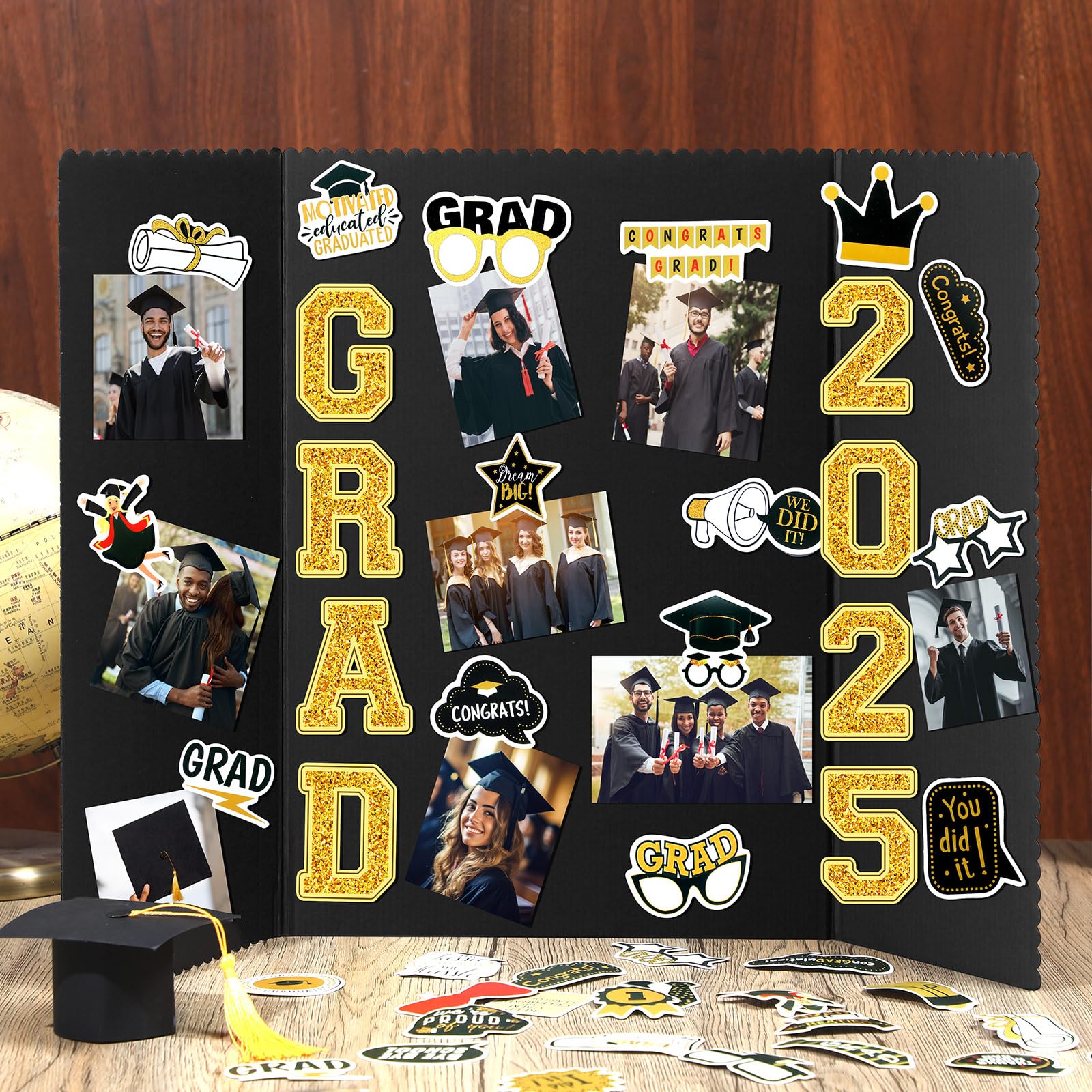 Snapklik.com : 4 Set Graduation Photo Display Board 24" X 16" Trifold ...