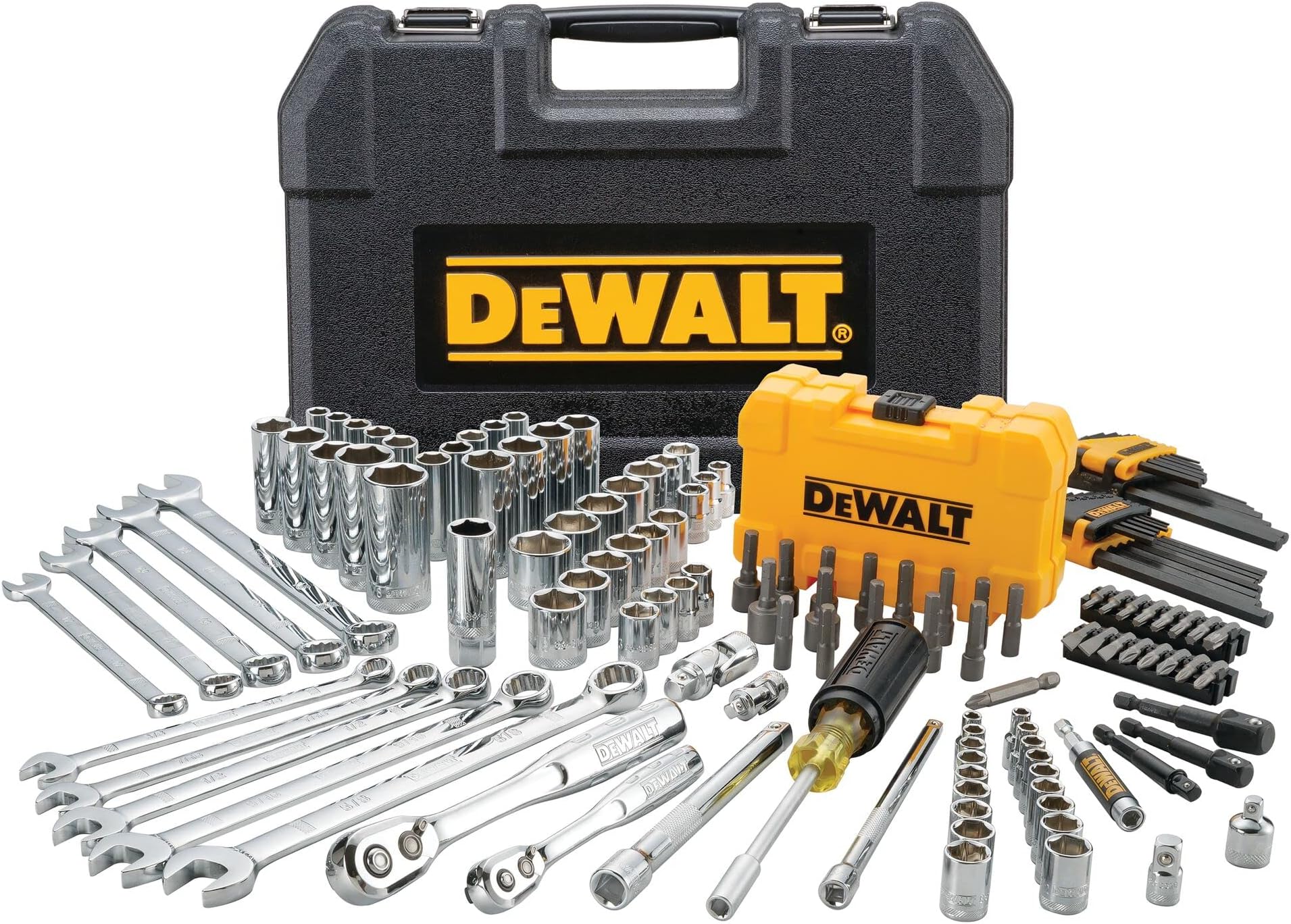 DEWALT Mechanic Tool Set, 247-Piece, 1/4 in., 3/8 in. and 1/2 in. Drive ...