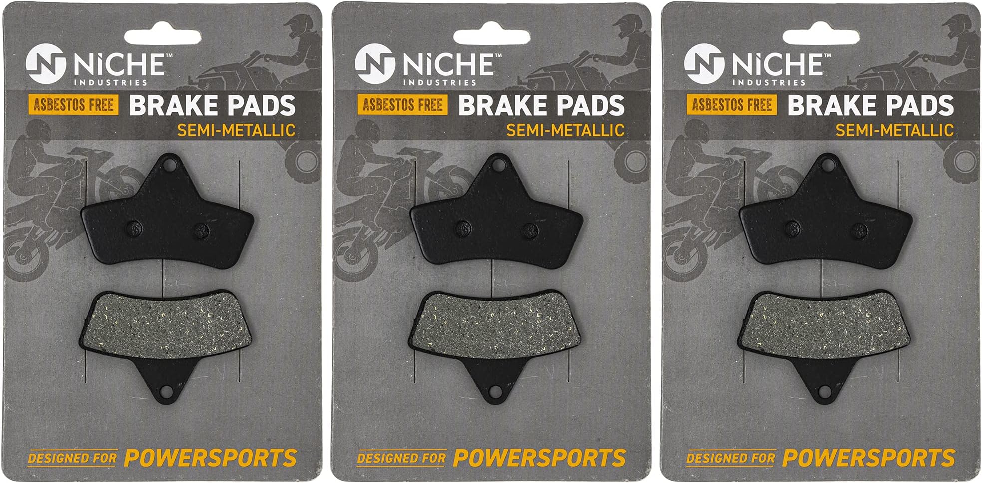 Amazon.com: ZICOO Front and Rear Brake Pads for Arctic Cat 250 300 375 ...
