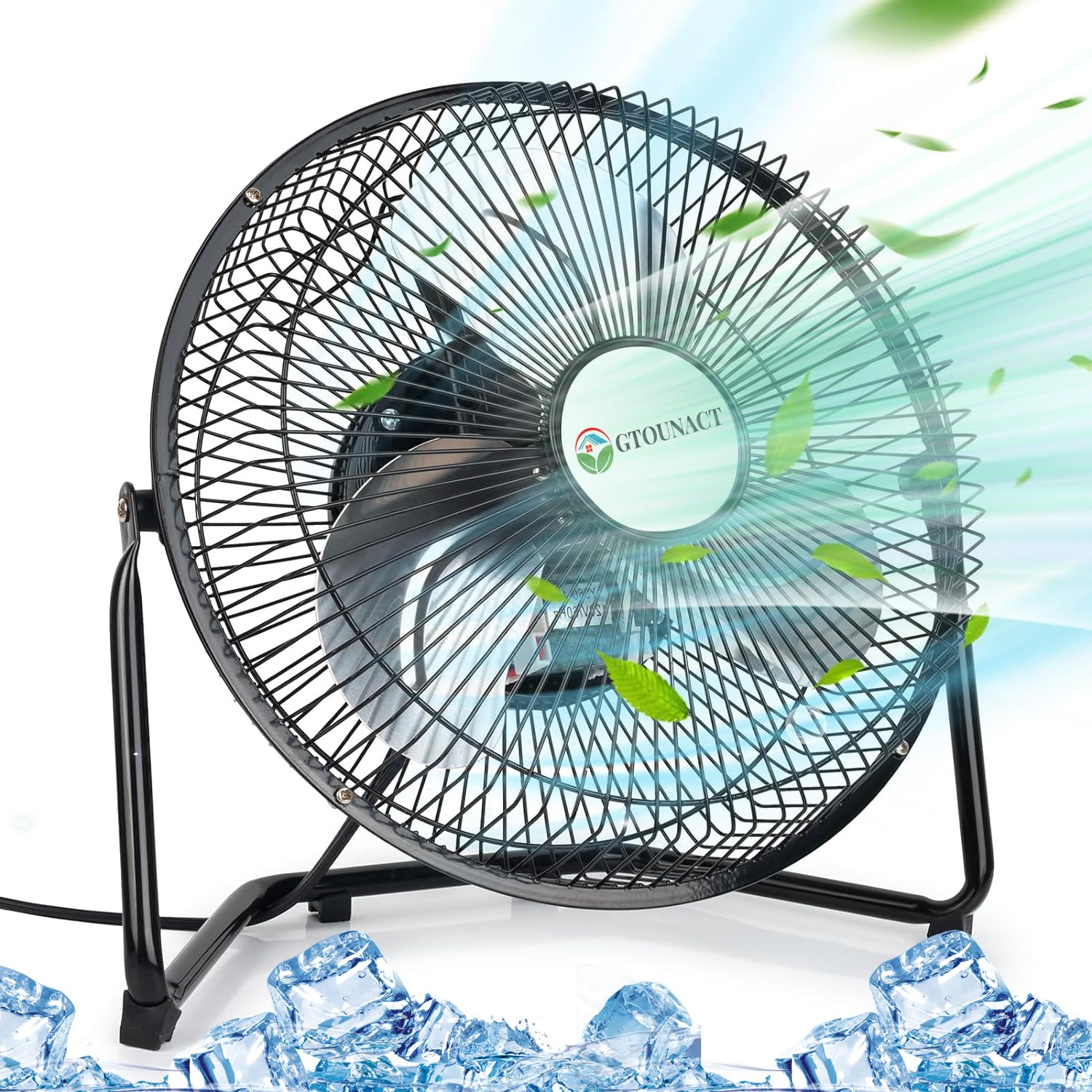 Amazon.com: GTOUNACT 9 Inch Table Fan 3-speed High Velocity 360 ...