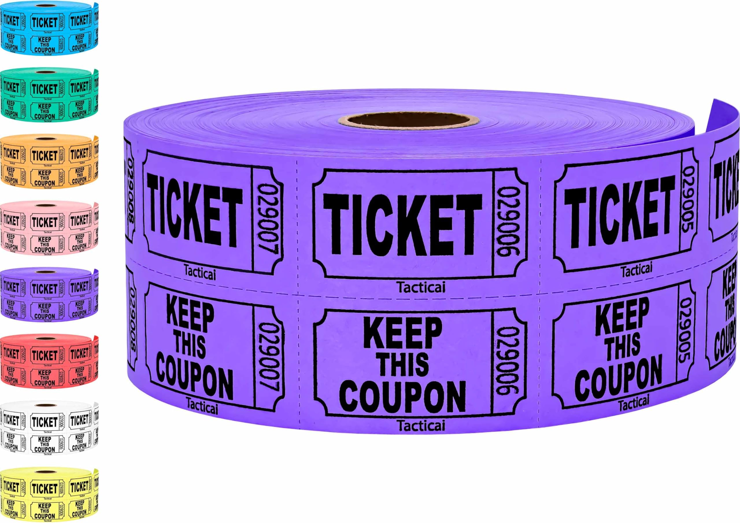 Amazon.com : Auction Tickets - 500 Sheets - Yellow : Ticket Rolls ...