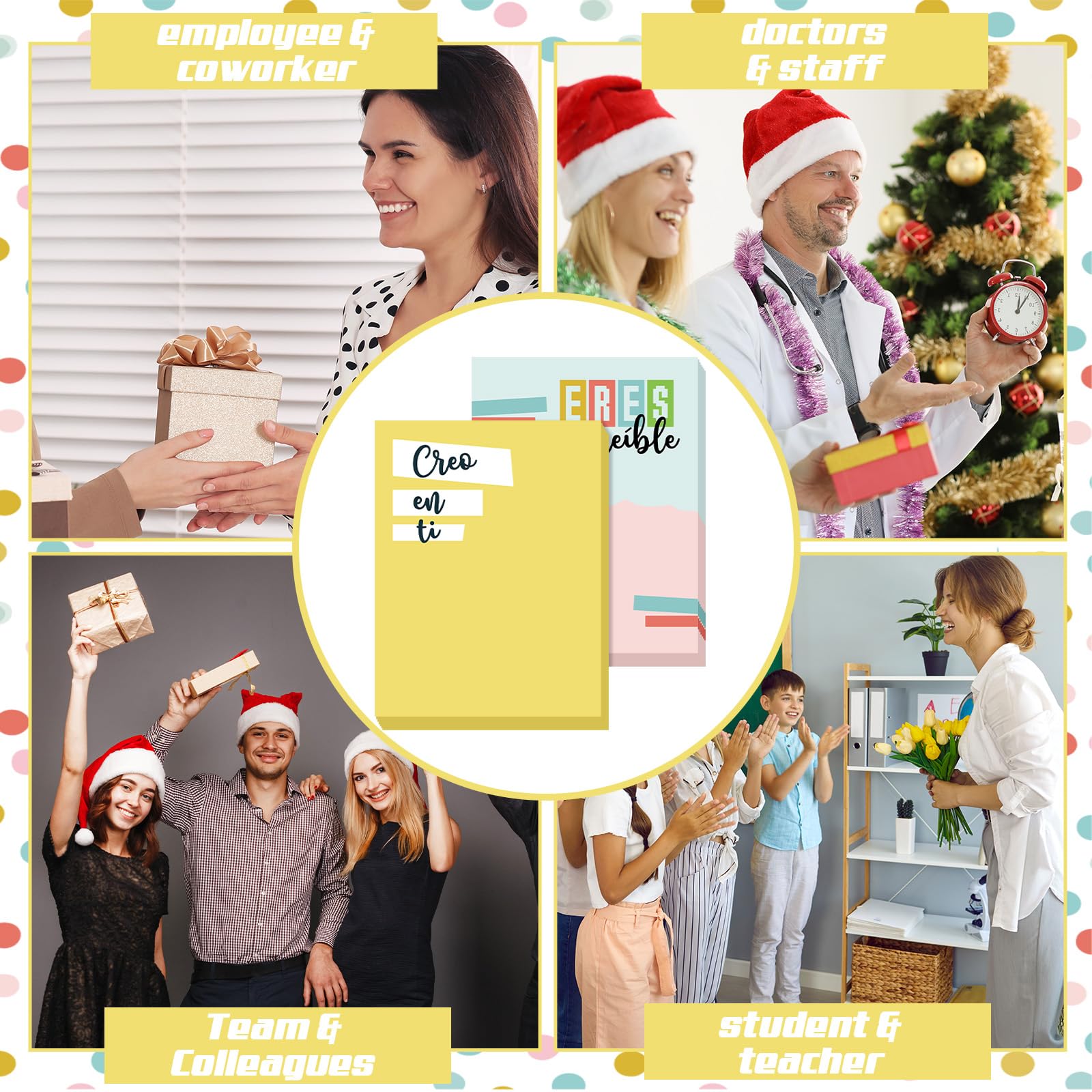 Snapklik.com : Teling 24 Pcs Inspirational Sticky Notes Christmas Gift ...