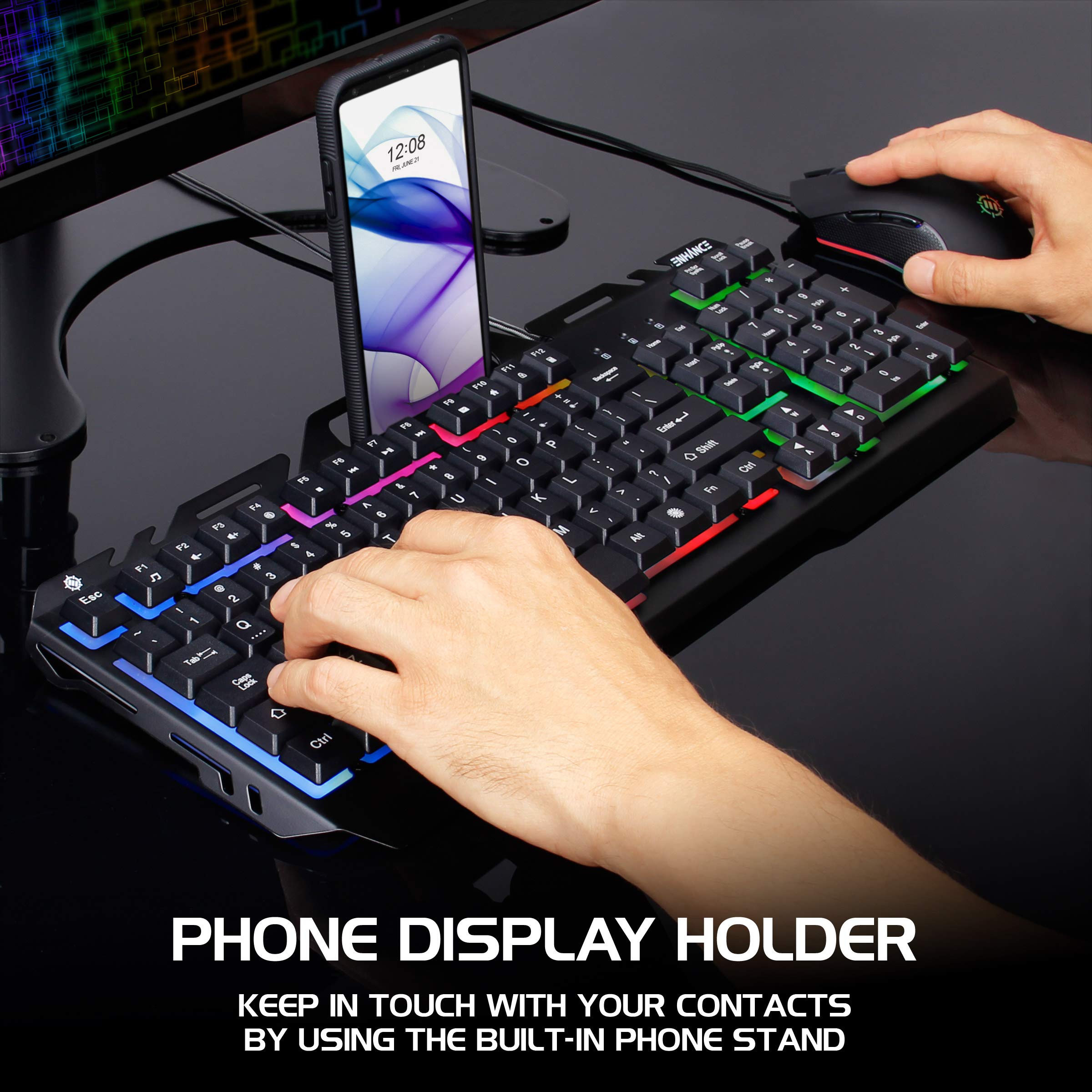 Snapklik.com : ENHANCE Infiltrate KL2 Membrane Gaming Keyboard - Quiet ...