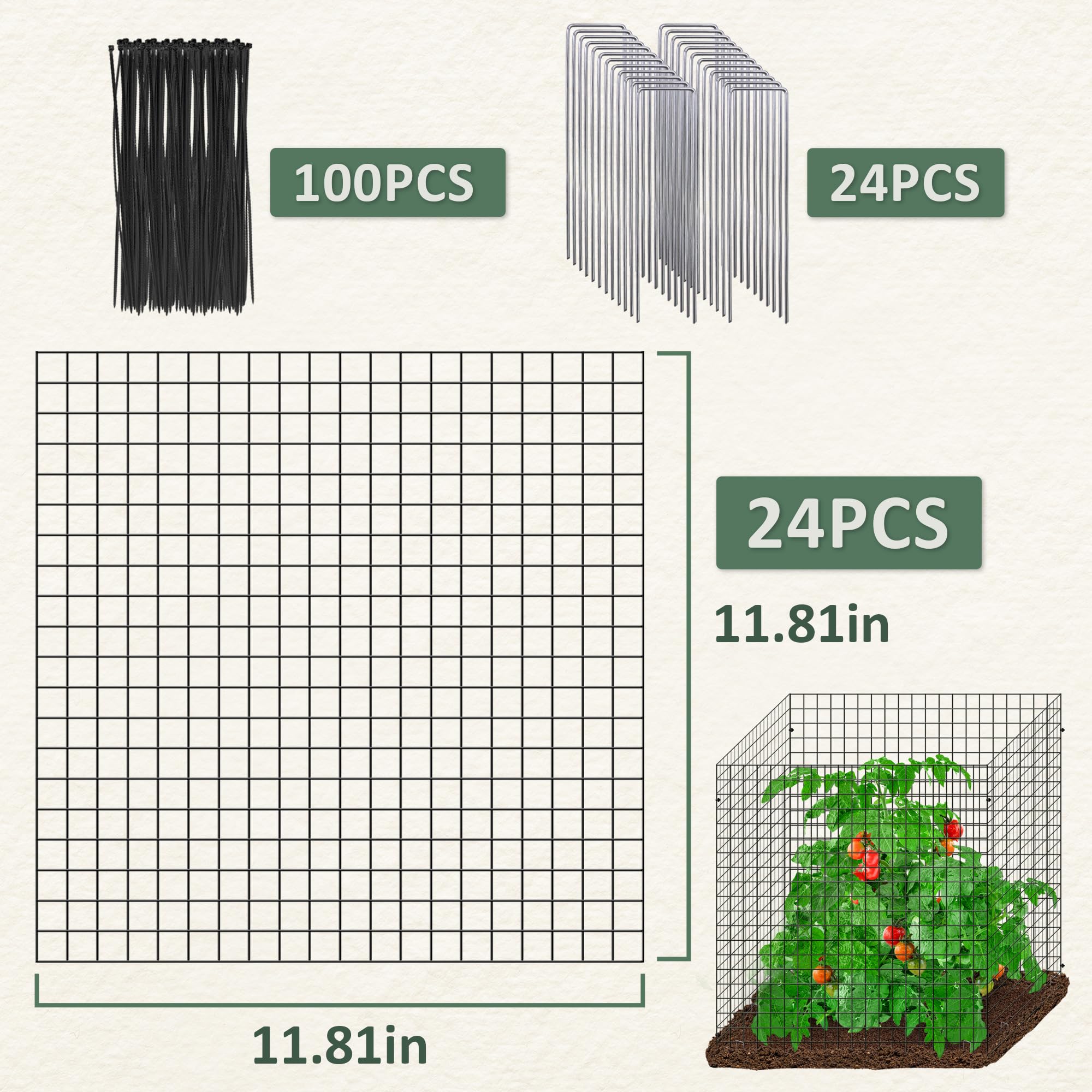 Deer Wire Plant Protectors 6 Pack Plant Protectors From Animals, 15" X