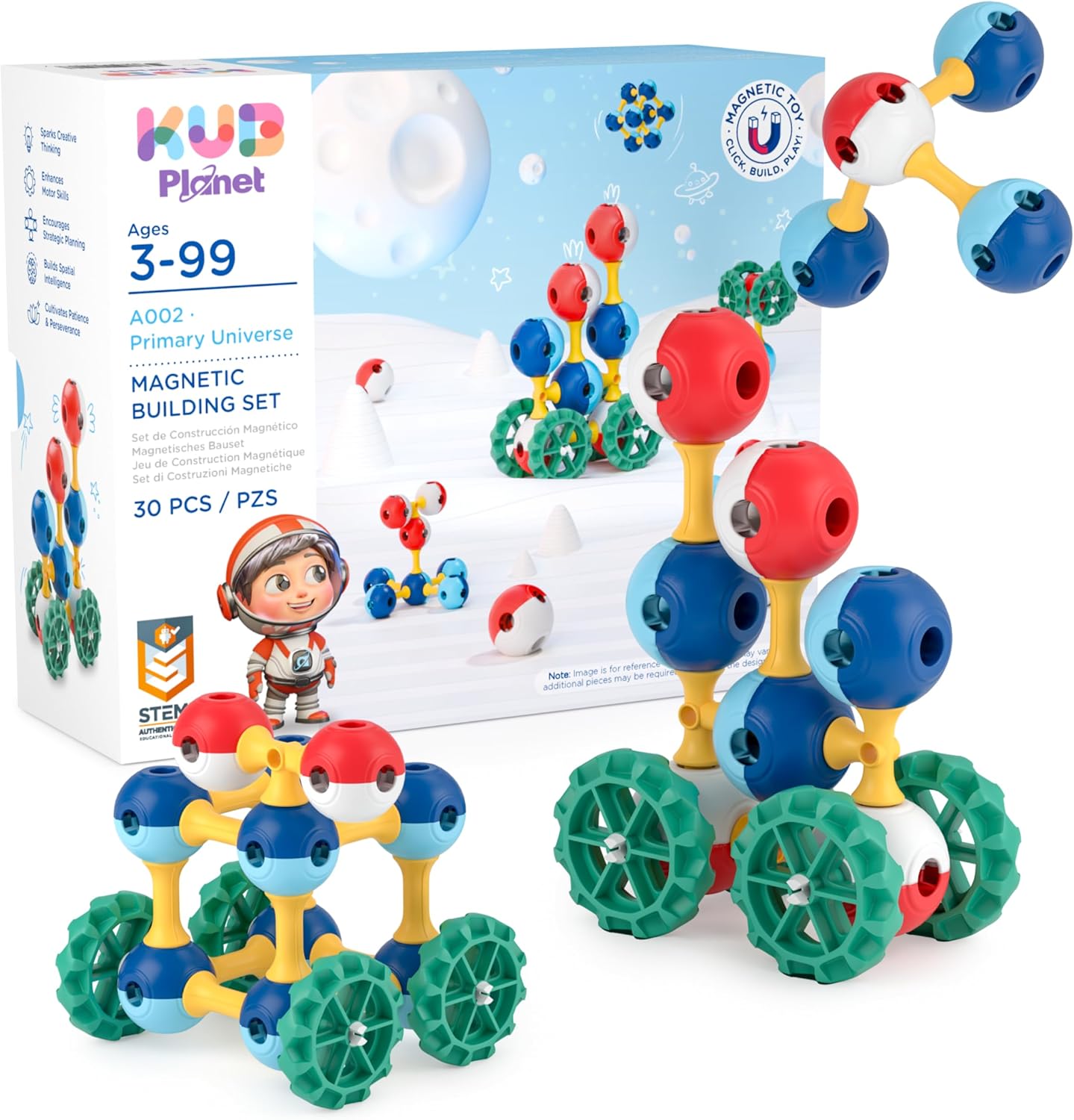Amazon.com: KUB Planet - Magnetic Building Set for Kids, STEM ...